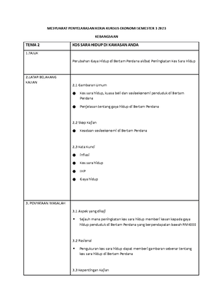 Kerja Kursus BM - PAPA J - BM-Bahasa Melayu - SMKBSP - Studocu