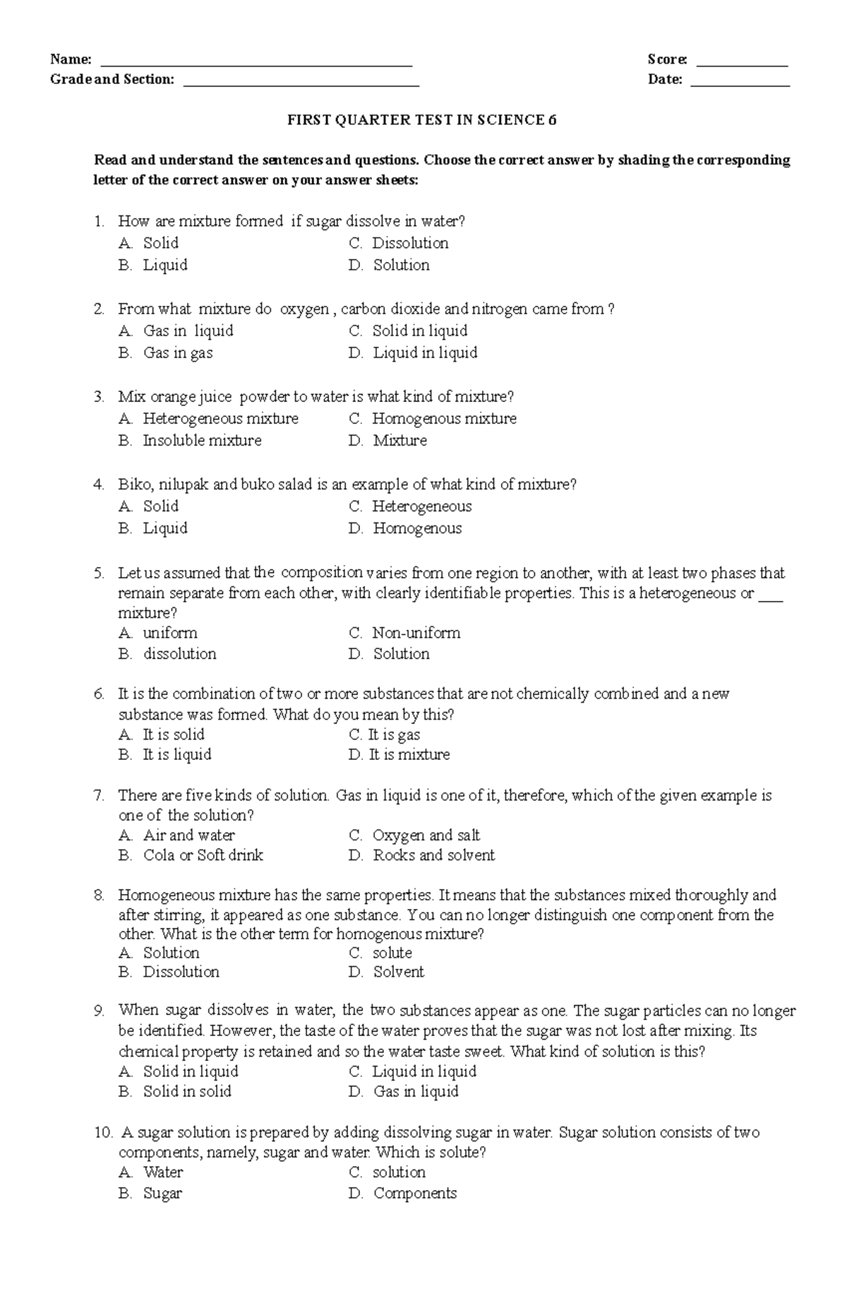 PT Science 6 Q1 - Copy - Name ...