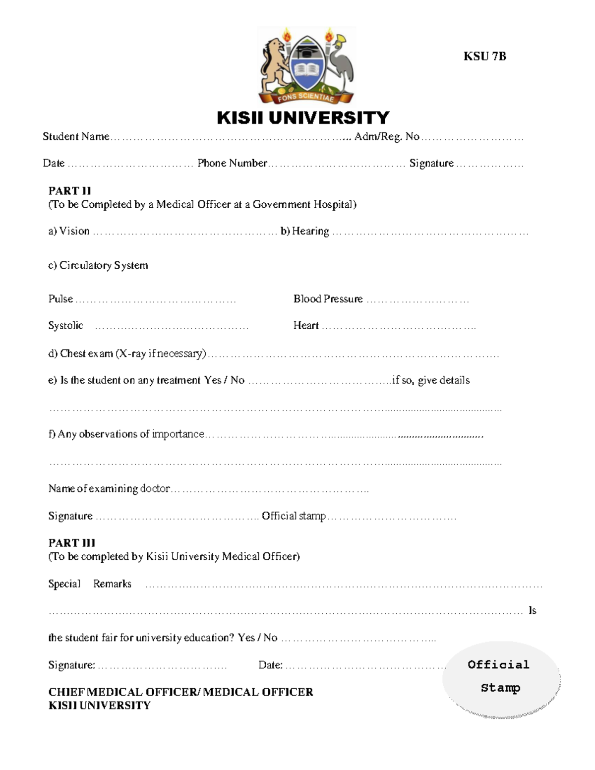 Failing together - KSU 7B KISII UNIVERSITY Student - Studocu