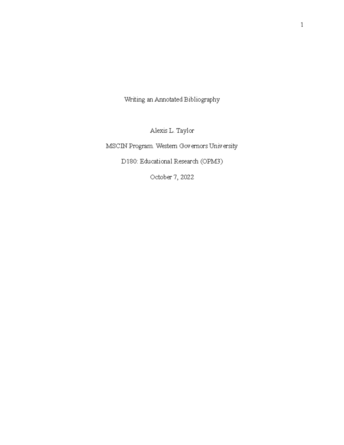 Task 2 - In this paper I gathered sources to write an annotated ...