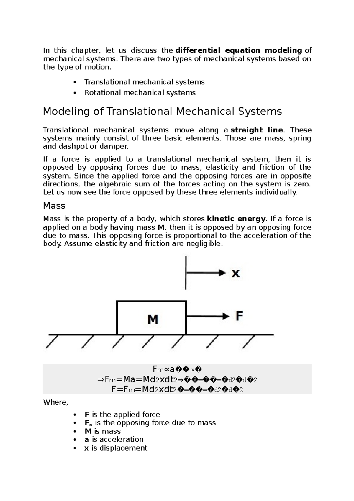 Mechanical Systems lecture 4 - In this chapter, let us discuss the ...