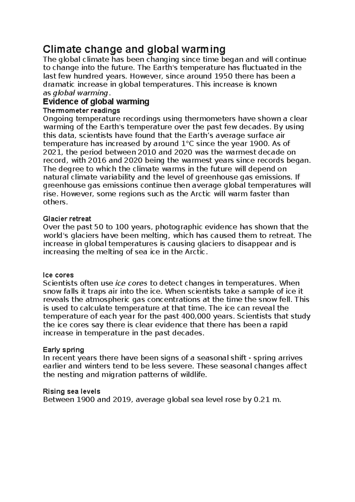 Climate change - Natural hazards topic paper 1 - Climate change and ...