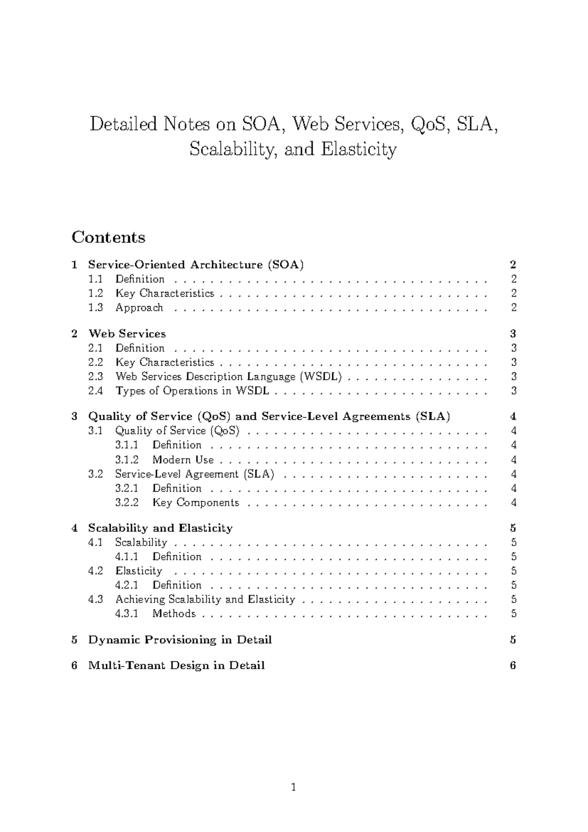 CC - SOA - SOA - Detailed Notes on SOA, Web Services, QoS, SLA ...