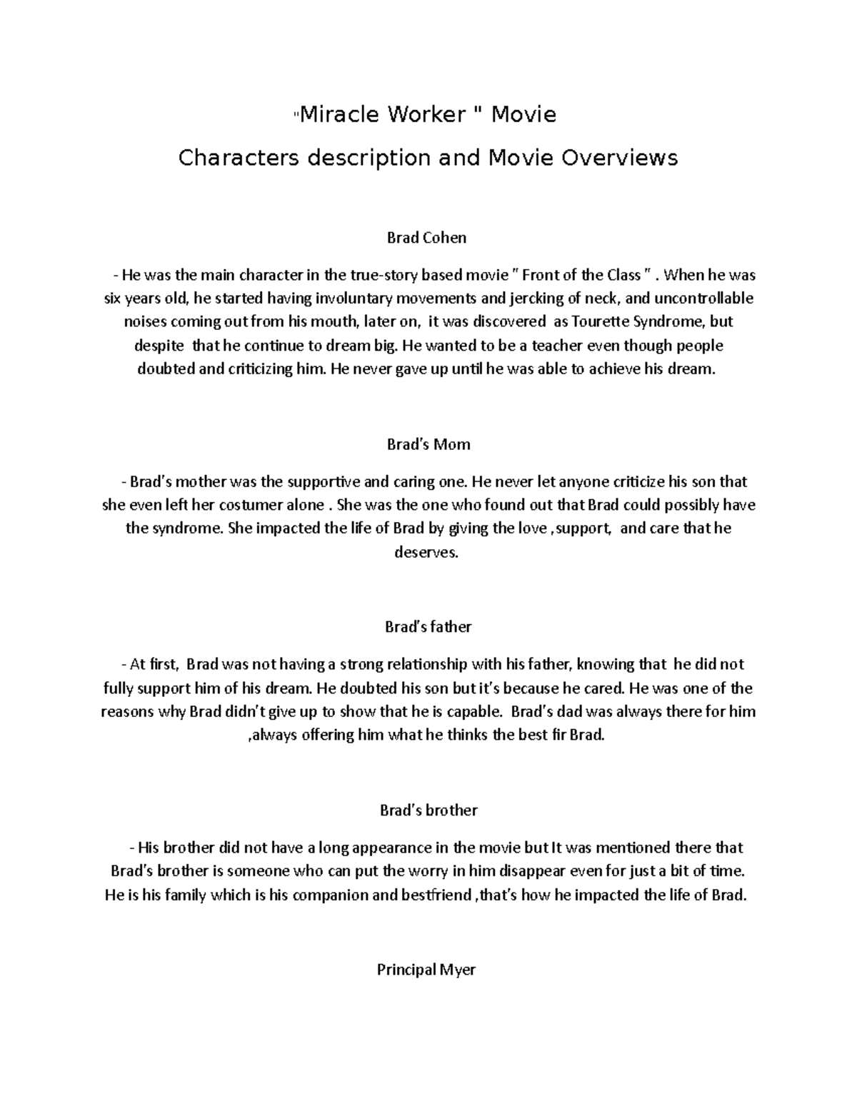 Miracle Worker Movie Review - "Miracle Worker " Movie Characters ...