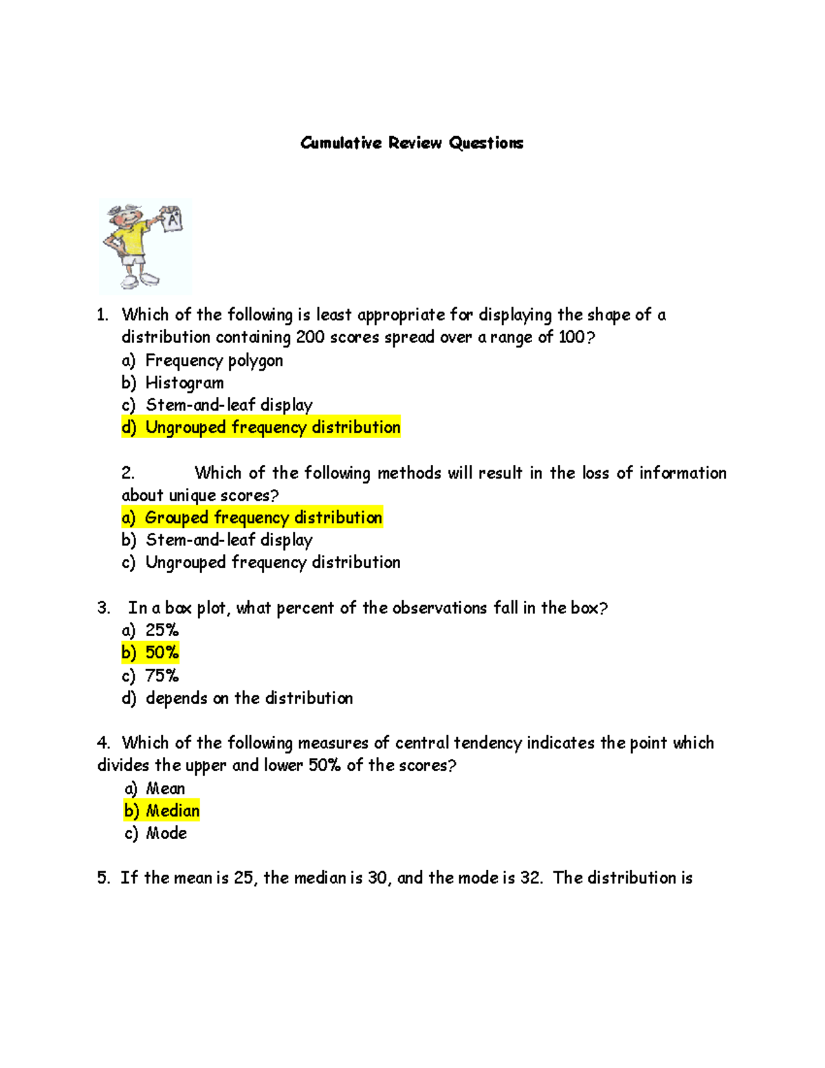 Cumulative Review Questions.docx for case 1 &2 - Cumulative Review ...