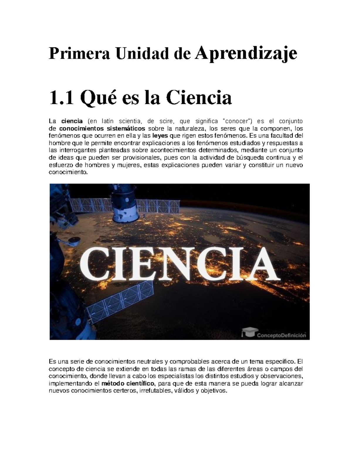 Primera unidad de aprendizaje - Primera Unidad de Aprendizaje 1 Qué es ...