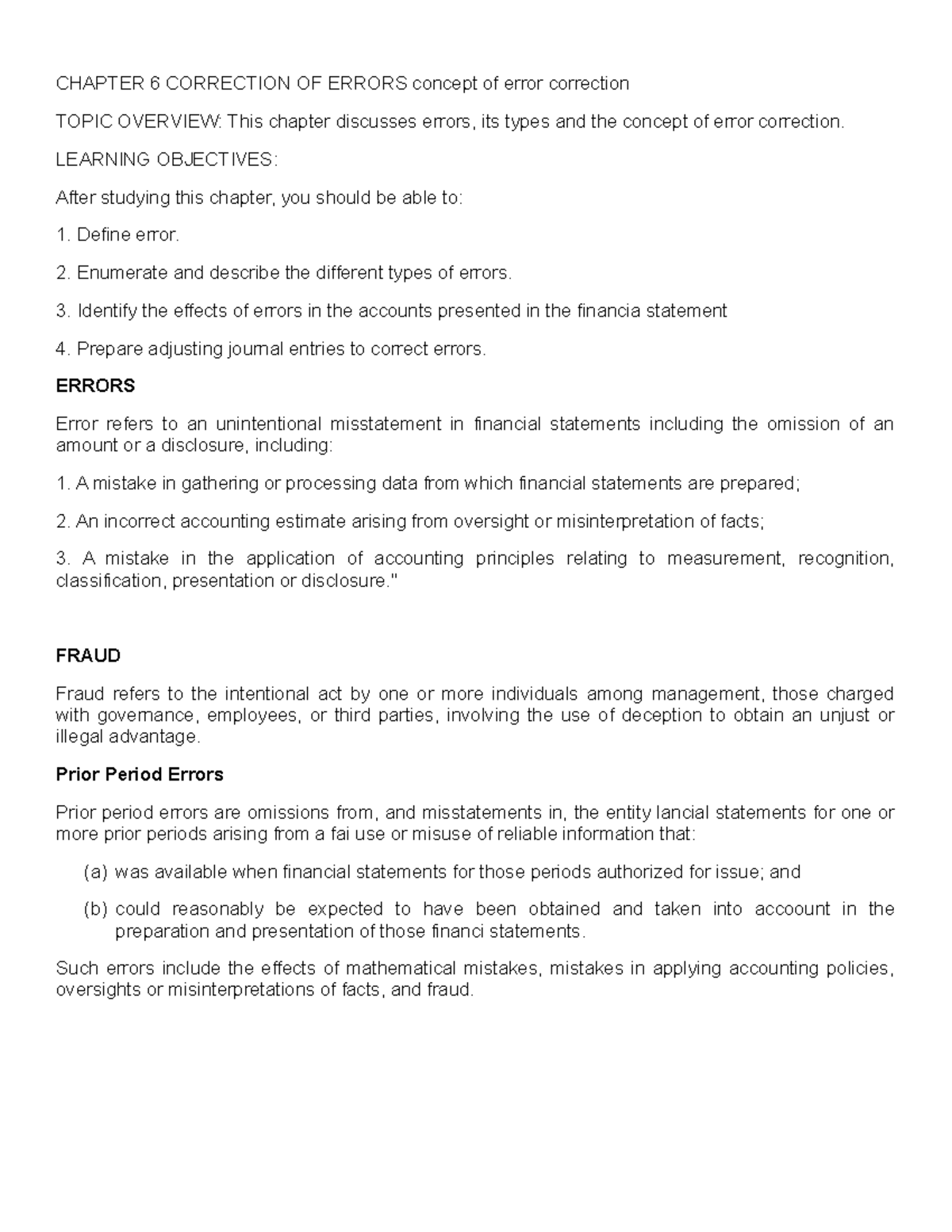 CHAP 6 - Auditing and Assurance Concepts and Applications - CHAPTER 6 ...