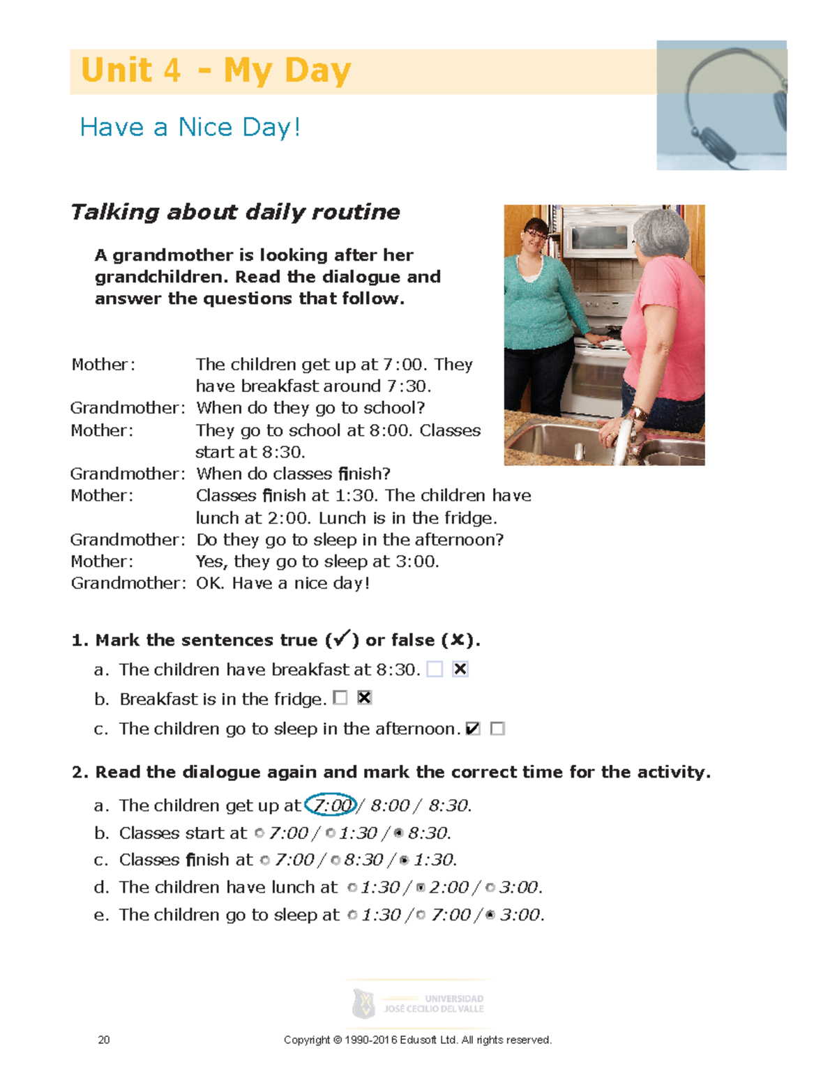 Tarea ingles 2 - pwi - Unit 3 – My Day 15 Talking about daily routine A ...