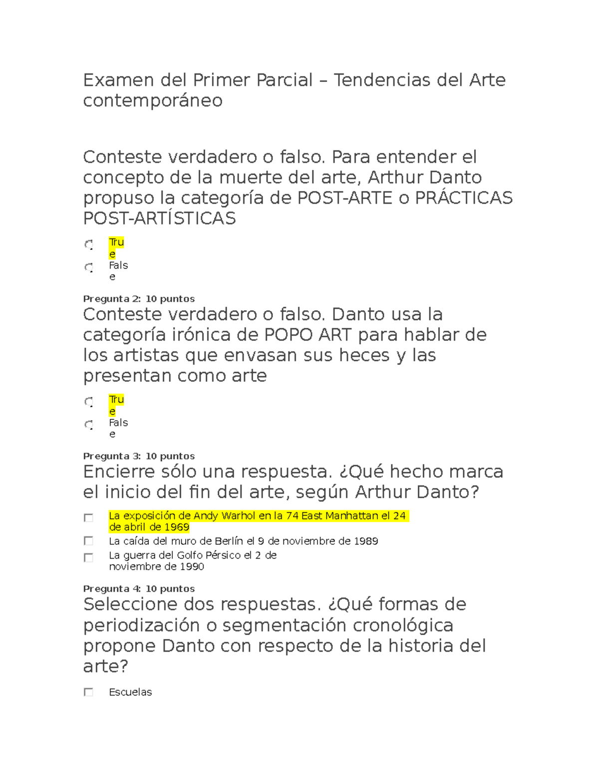 Examen 4 Noviembre 2017, preguntas y respuestas - Examen del Primer ...