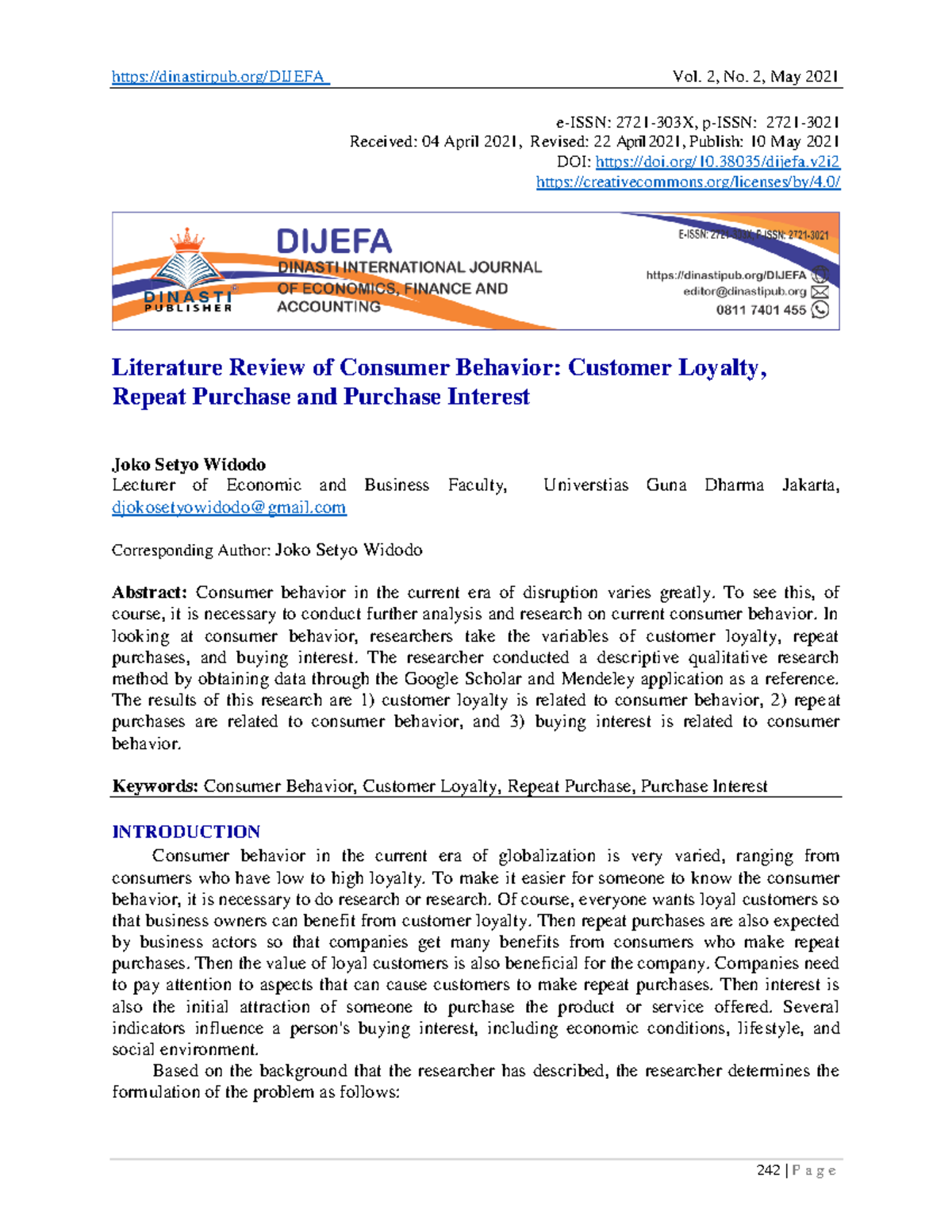 1242-Article Text-3187-2-10-20220602 - e-ISSN: 2721-303X, p-ISSN: 2721 ...