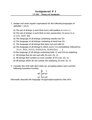 theory of automata notes - Automata Theory Theory of Computation 1 ...