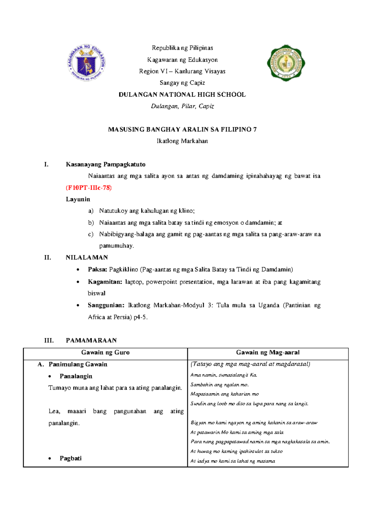 Gr10 Pagkiklino - Republika ng Pilipinas Kagawaran ng Edukasyon Region ...