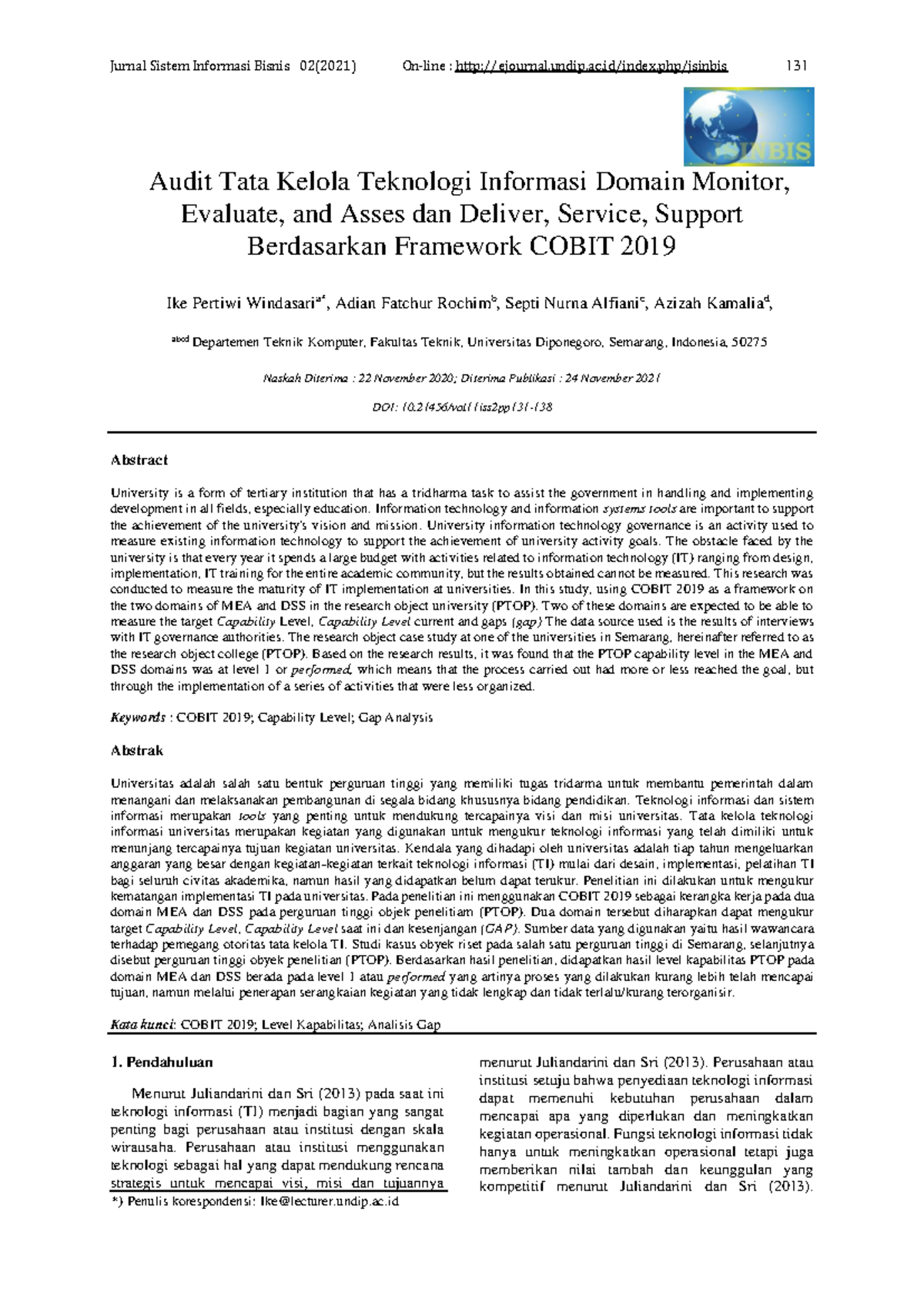 34353 137645 1 PB - BBHHHJ - Audit Tata Kelola Teknologi Informasi ...