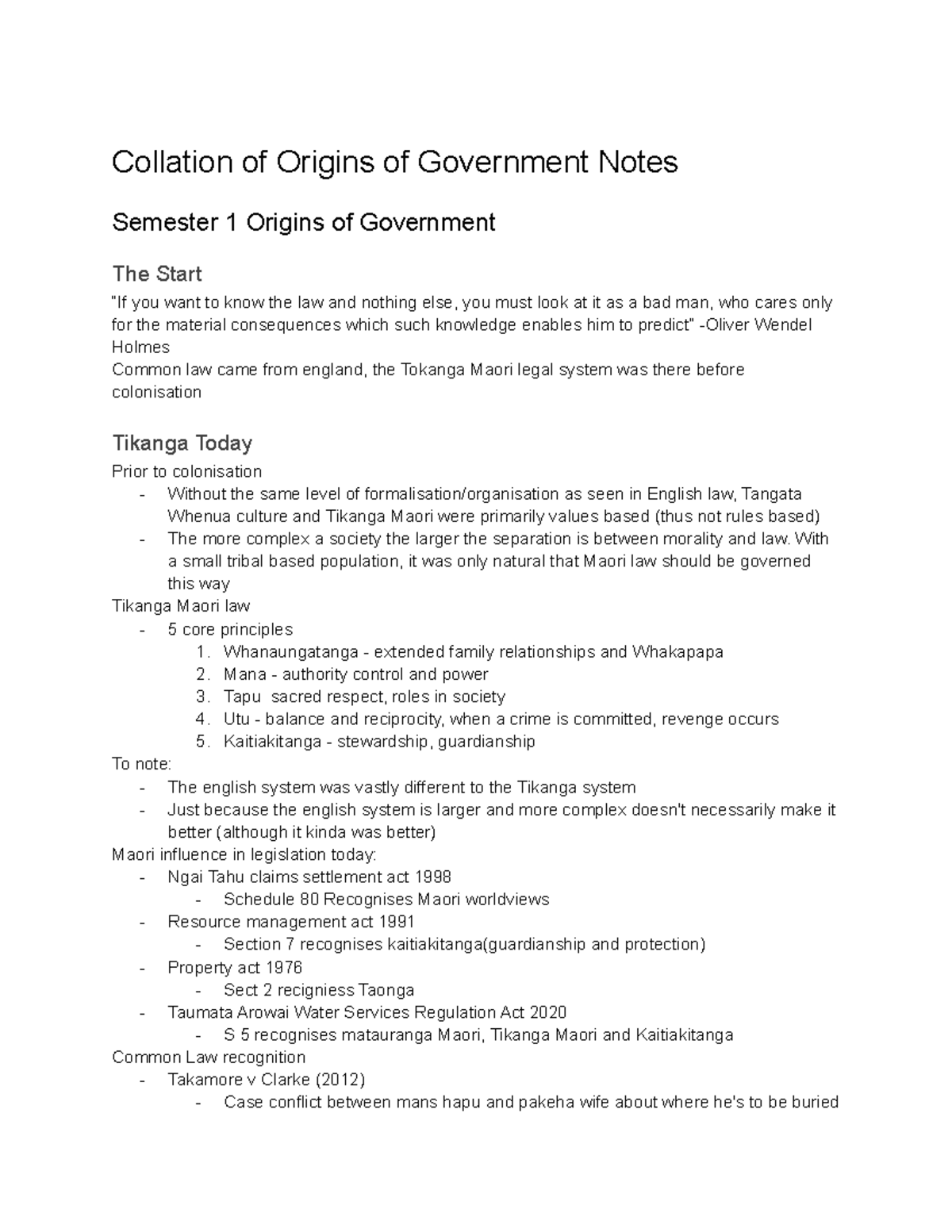 Collation of Origins of Government Notes - Collation of Origins of ...