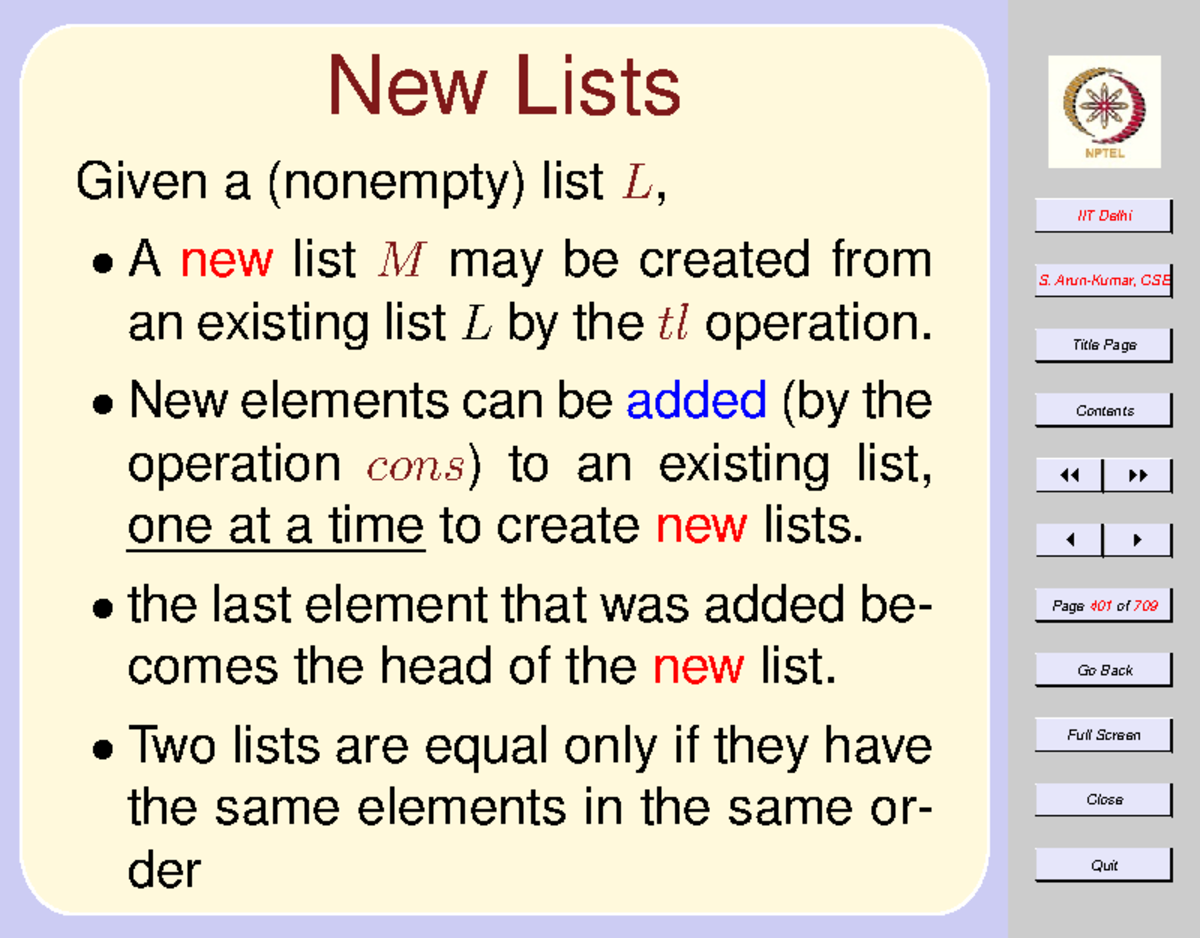 Introduction to Computer Science-41 - IIT Delhi S. Arun-Kumar, CSE ...