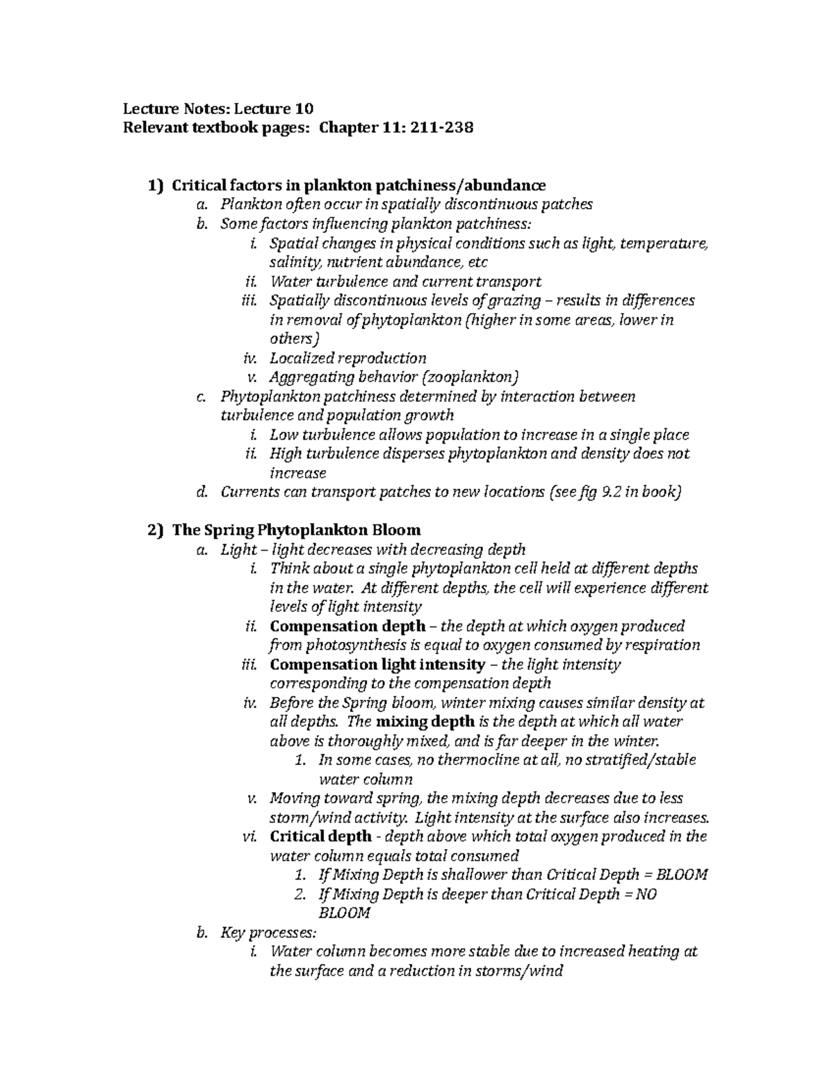 Lecture notes 10 - Lecture Notes: Lecture 10 Relevant textbook pages ...