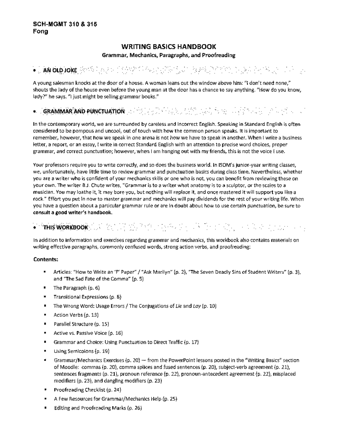 Writing Basic Handbook (rev Sept 2019 ) - ECON365 - Studocu