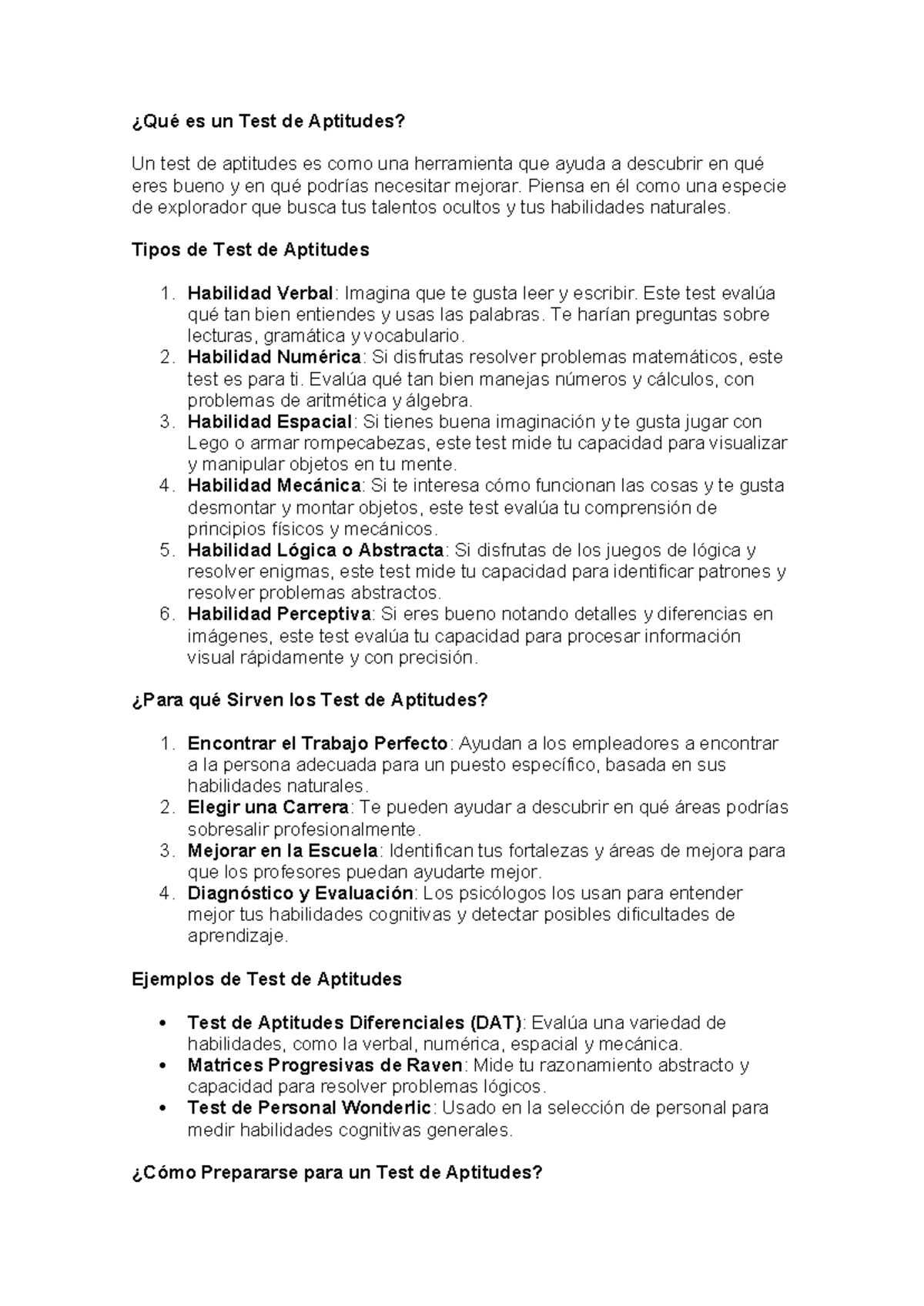 Test psicometrico y evaluación psicometrica - ¿Qué es un Test de ...