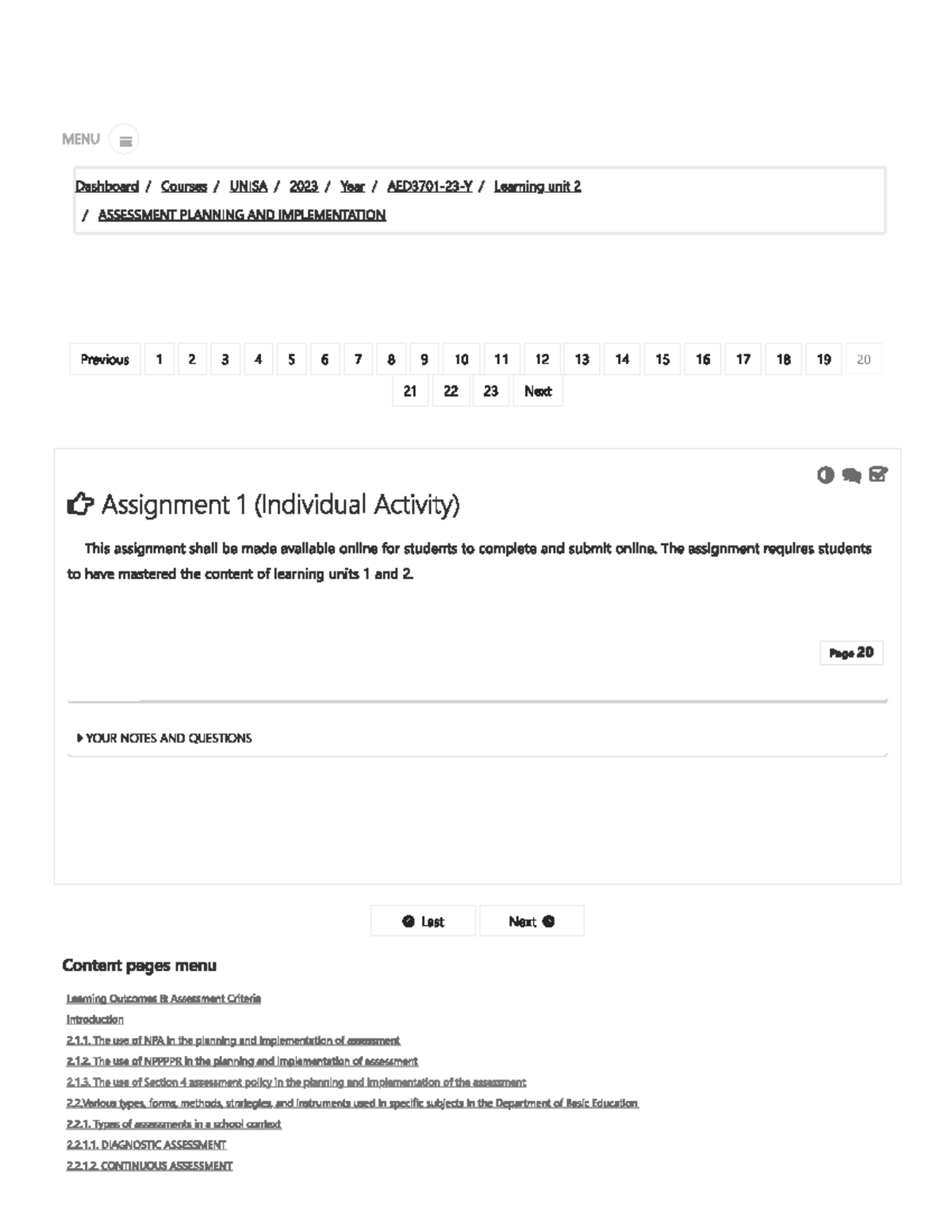 Aed learning unit 2 - aed3701 - Studocu