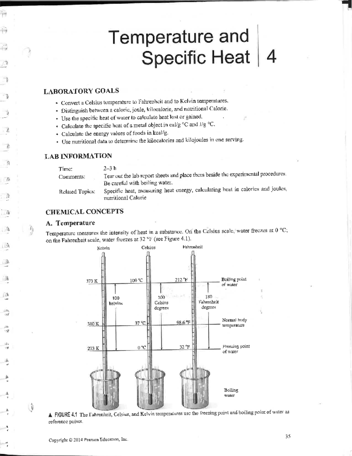 Lab 4 - Temperature and Specific Heat - CHE 101 - Studocu