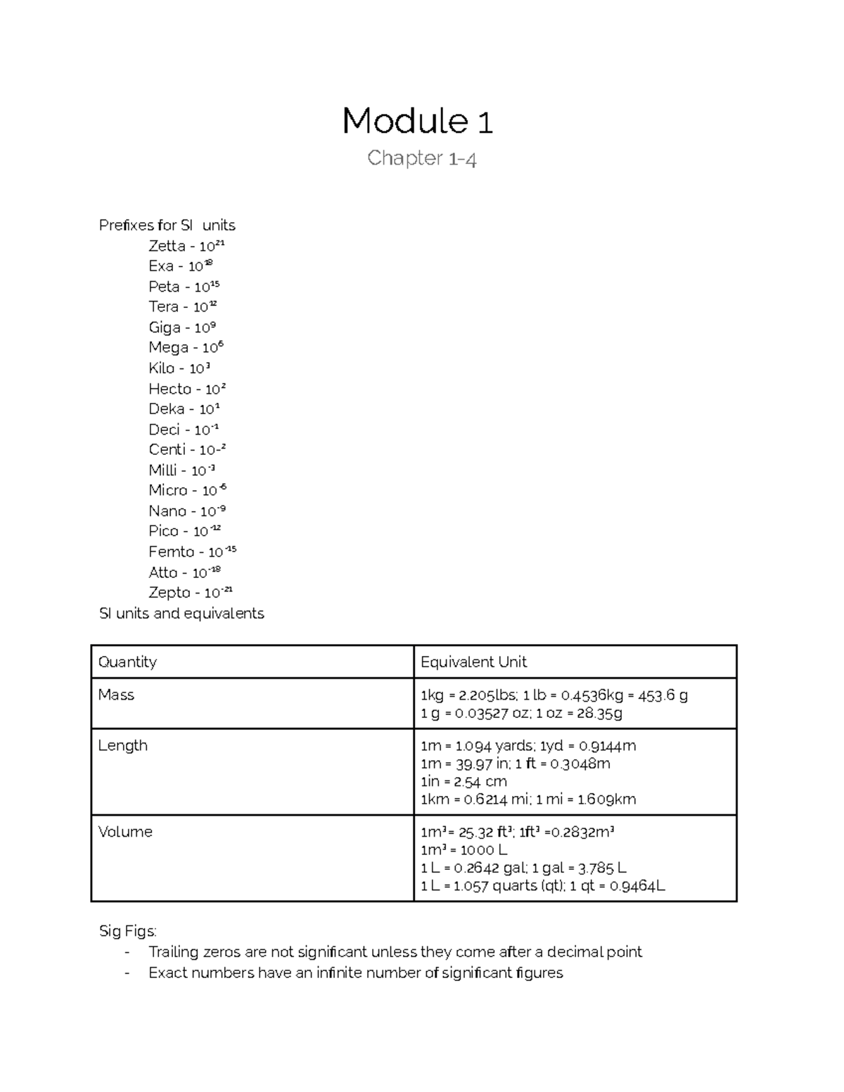 Module 1 - Prof. Richard Bowles - Module 1 Chapter 1- Prefixes for SI ...
