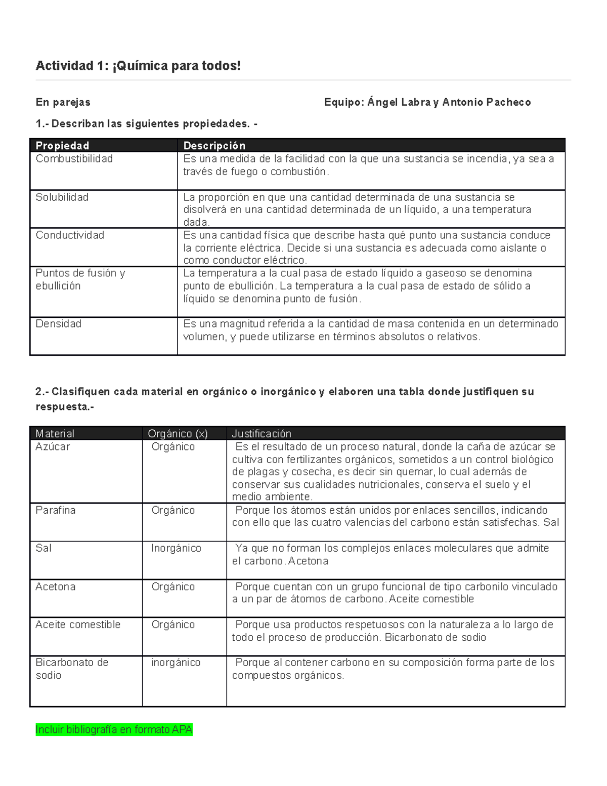 Actividad 1 CC - wsds - Actividad 1: ¡Química para todos! En parejas ...