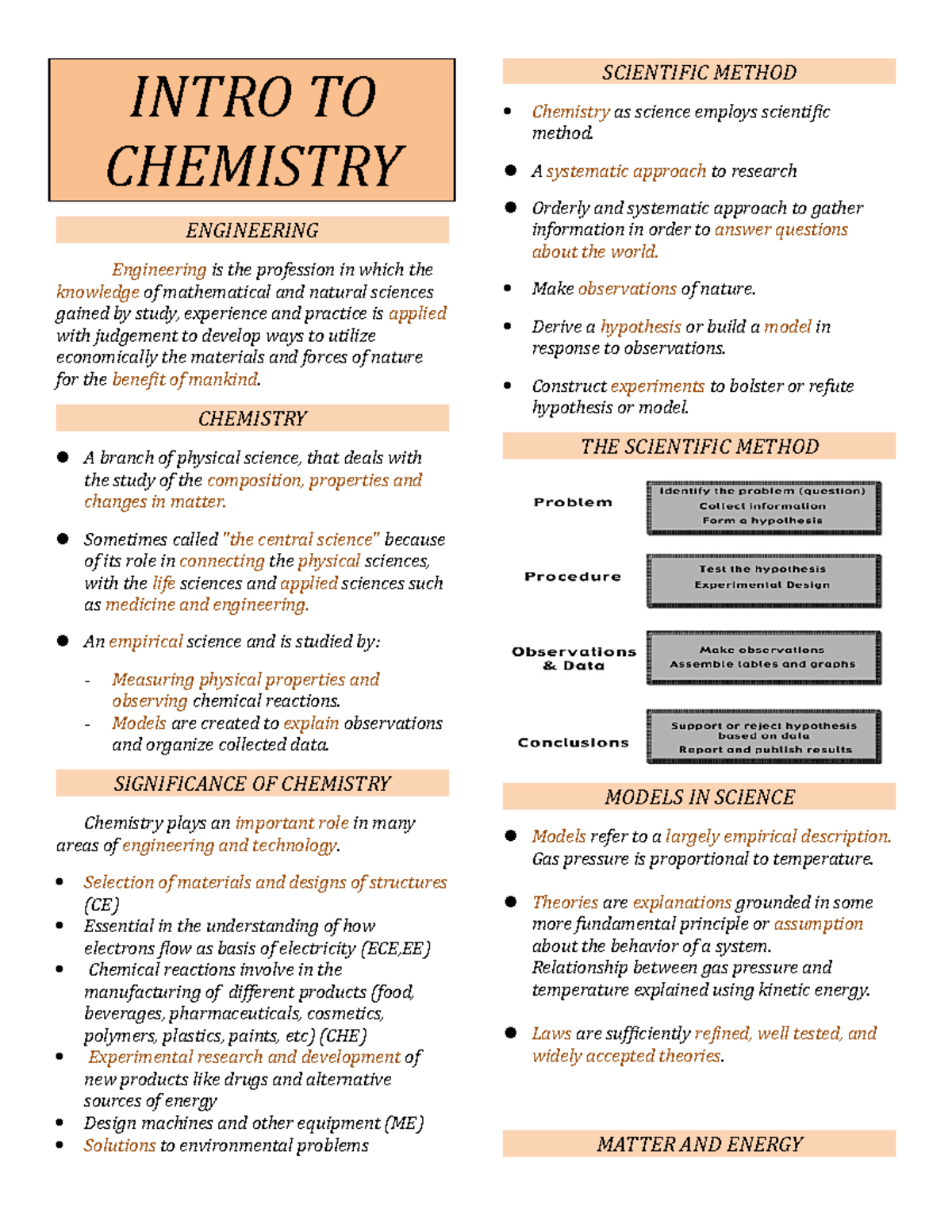 1.1.1 PPT Intro TO Chemistry - INTRO TO CHEMISTRY ENGINEERING ...