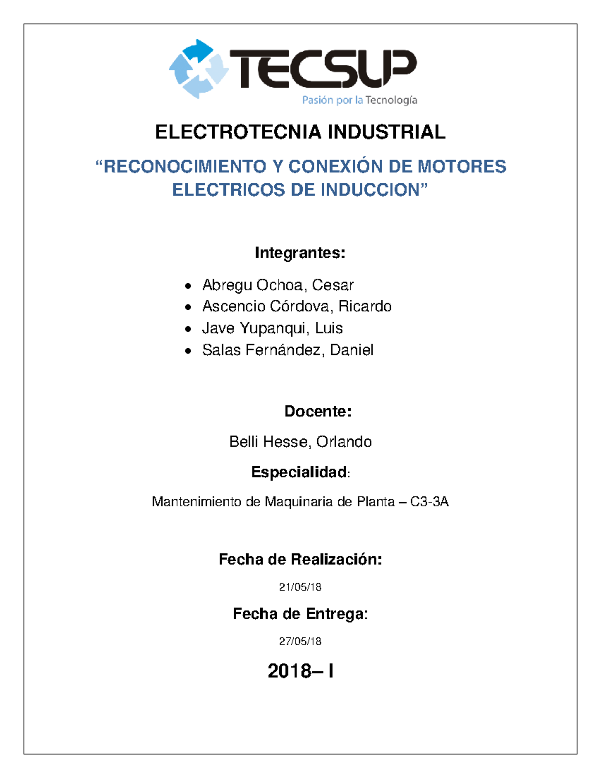 Scribd - sdafasd - ELECTROTECNIA INDUSTRIAL “RECONOCIMIENTO Y CONEXIÓN ...