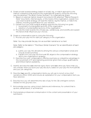 D355 Task 1 Course Guide - D355 Total Rewards Task 1 Course Guide: VGM1 ...