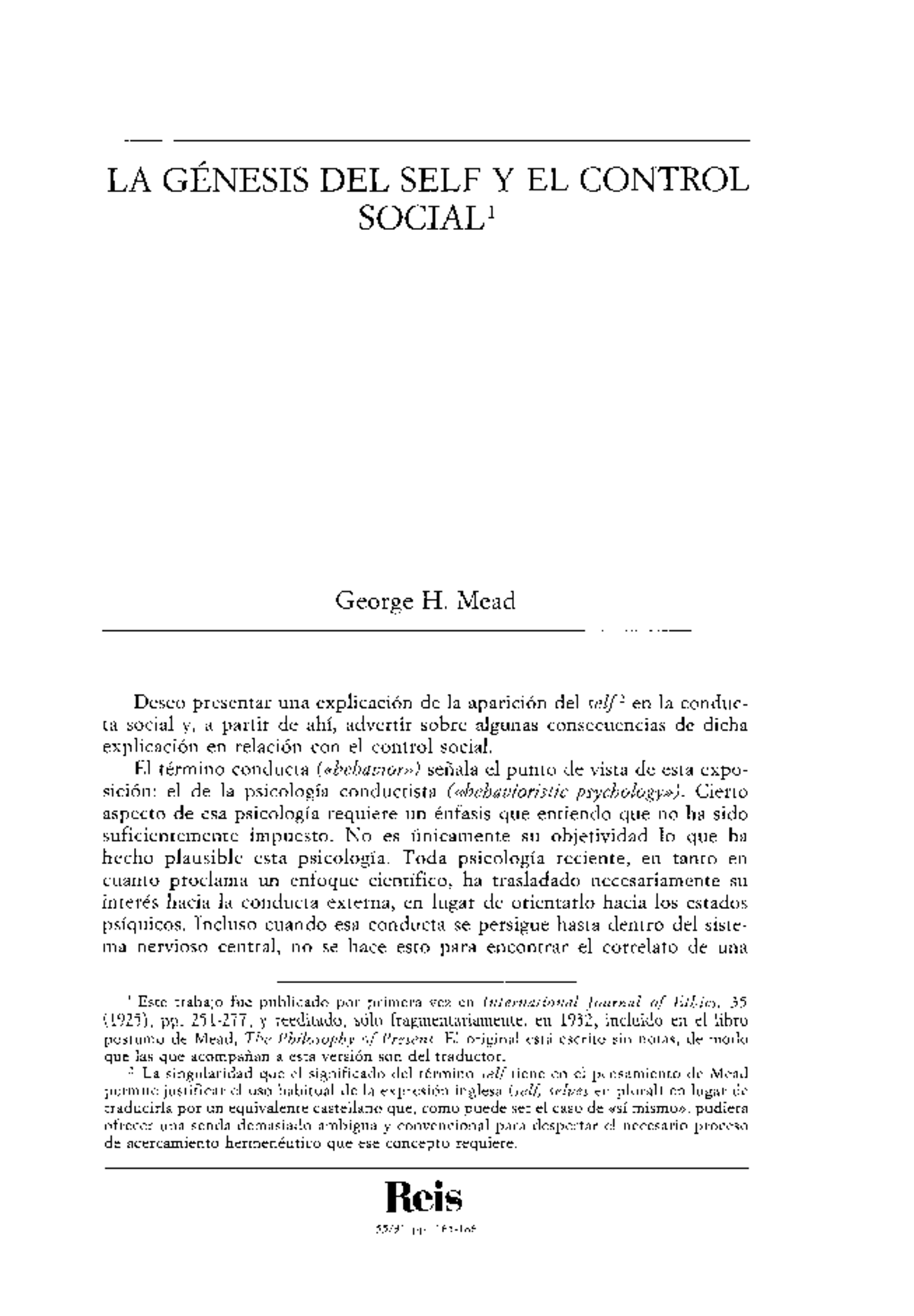 4. La génesis del self y el control social Mead 1925 unlocked - LA GÉNESIS DEL SELF Y EL CONTROL ...