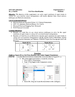 Multisim Manual Section #3 - Dr. J. Fiorillo Multisim Education Edition Section #3: Multisim ...