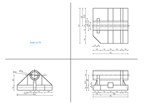 [Solved] Draw the auxiliary view of the inclined face only show its ...