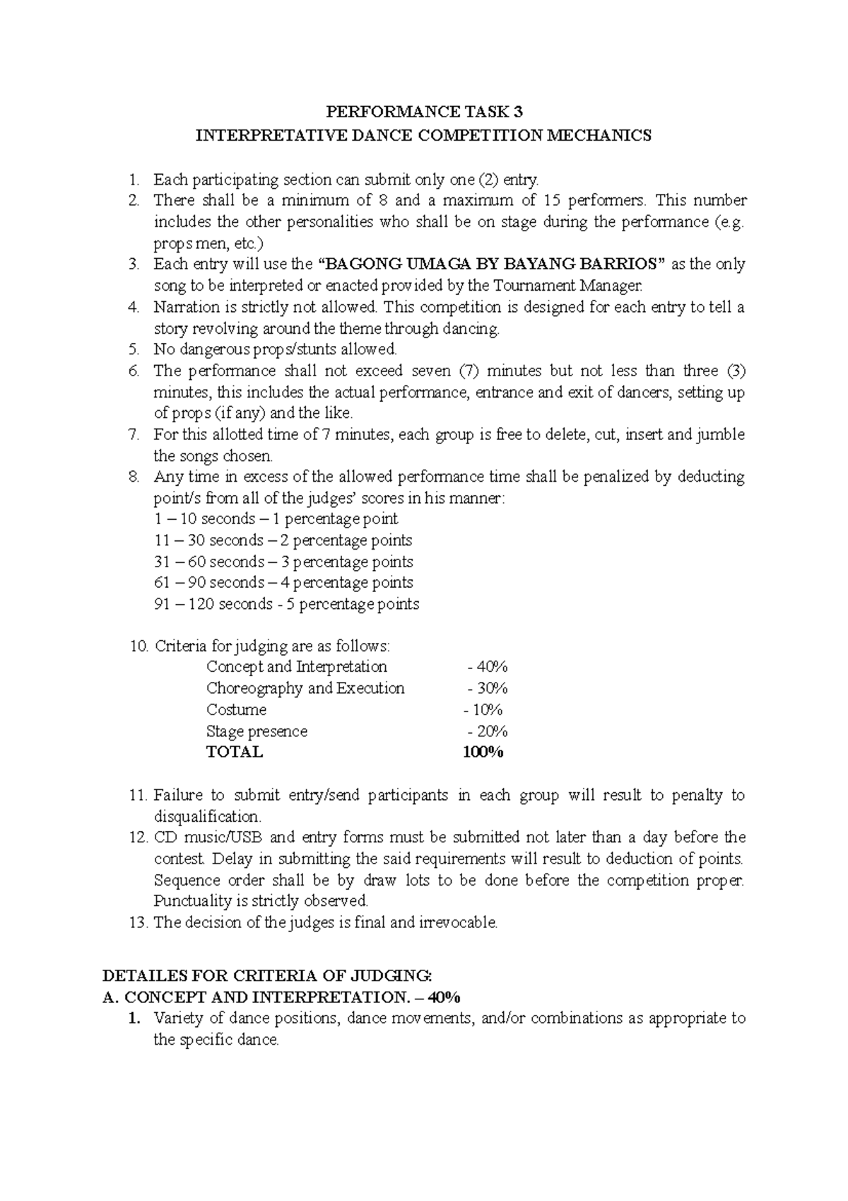 Scribd - activity and practice material. - PERFORMANCE TASK 3 ...