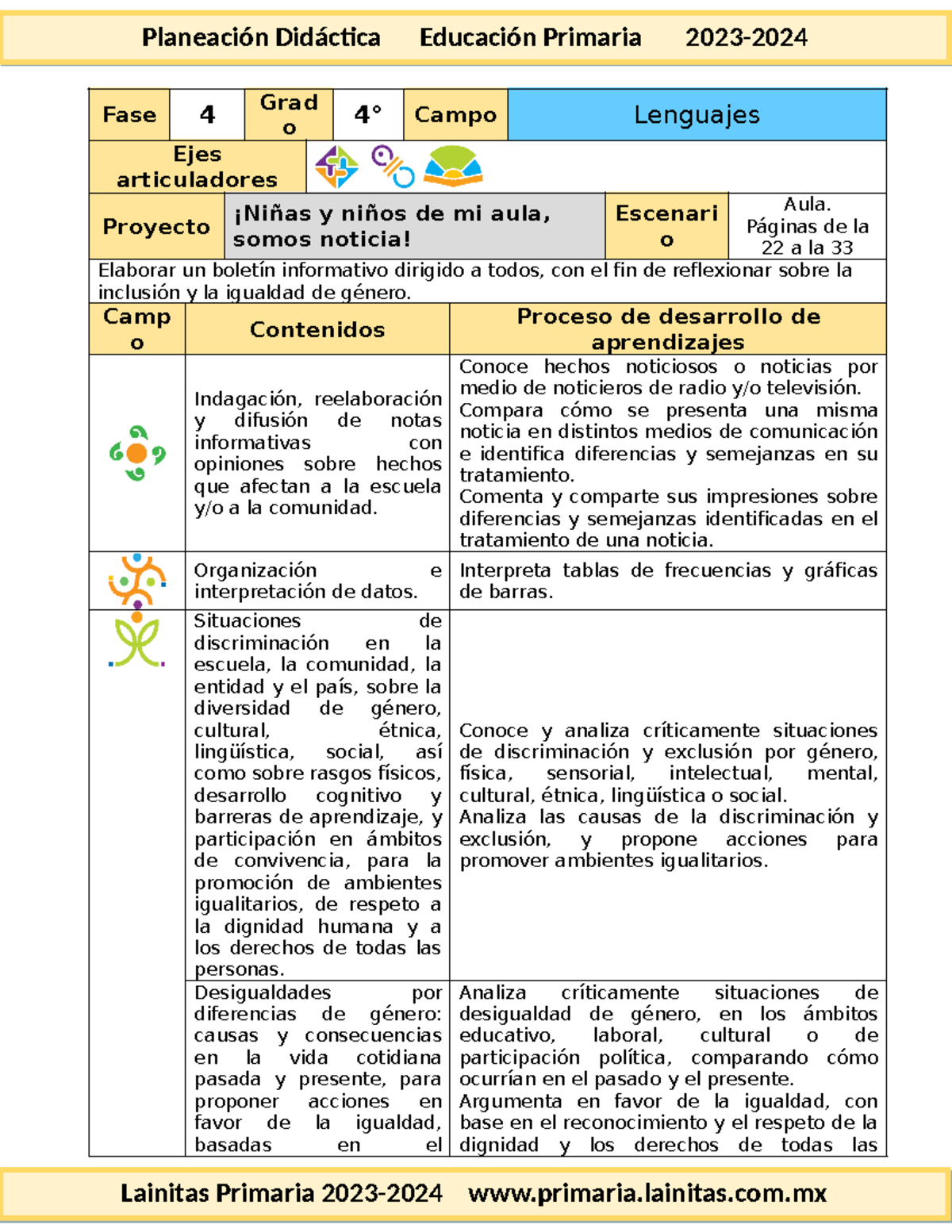 4to Grado Febrero - 03 Ni§as y ni§os de mi aula, somos noticia (2023-2024) - Fase 4 Grad o 4 ...