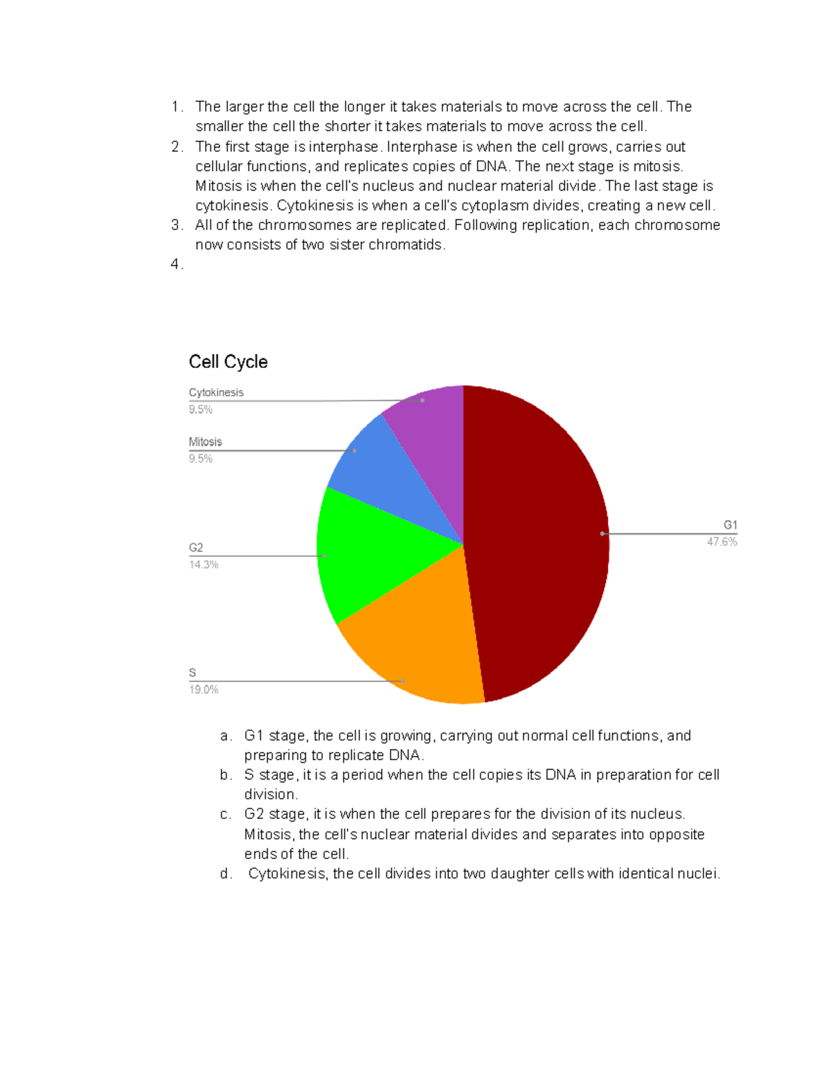 Outcome 5 Pre-Assignment A - The larger the cell the longer it takes ...