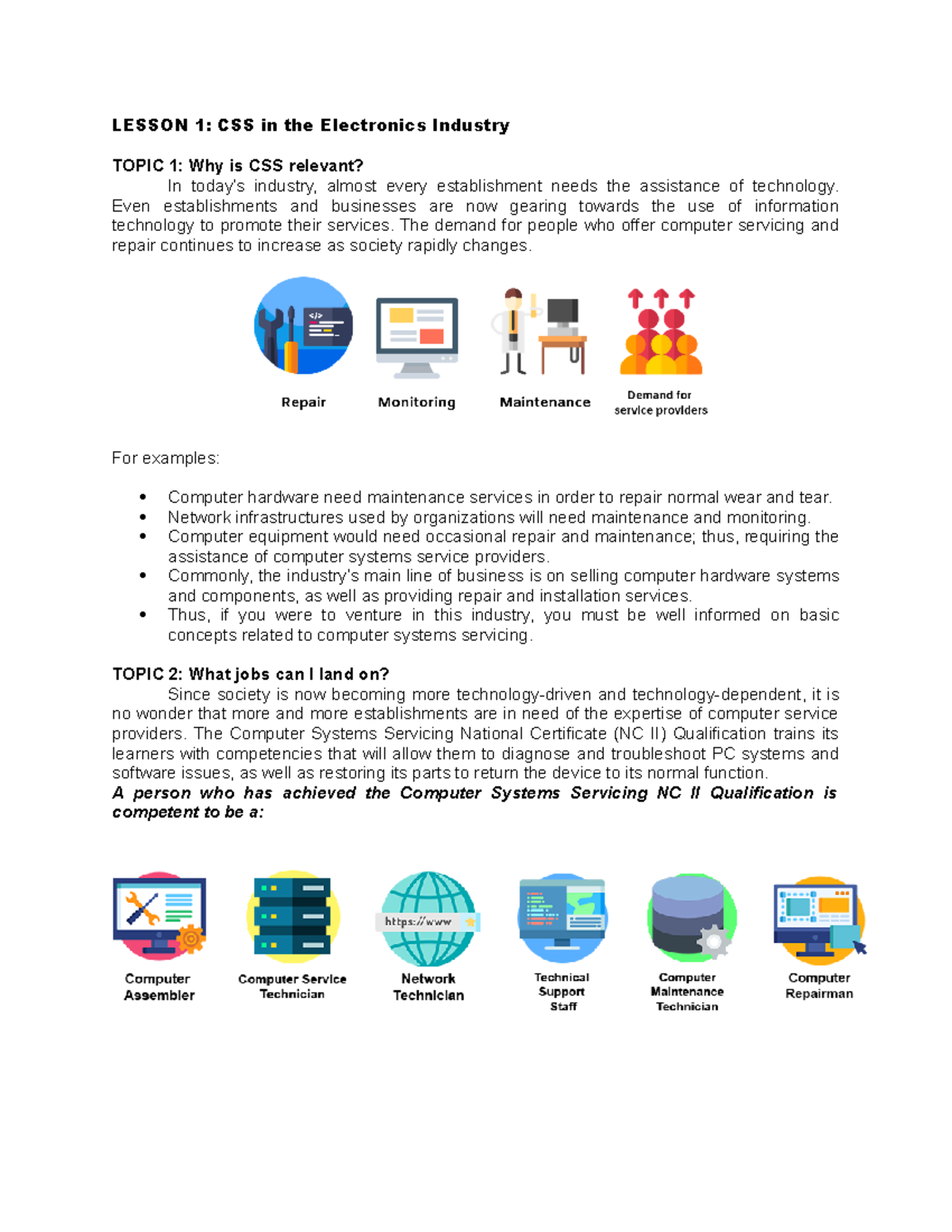 Ict lesson q1 lesson 1 - ICT REVIEWER - LESSON 1: CSS in the ...