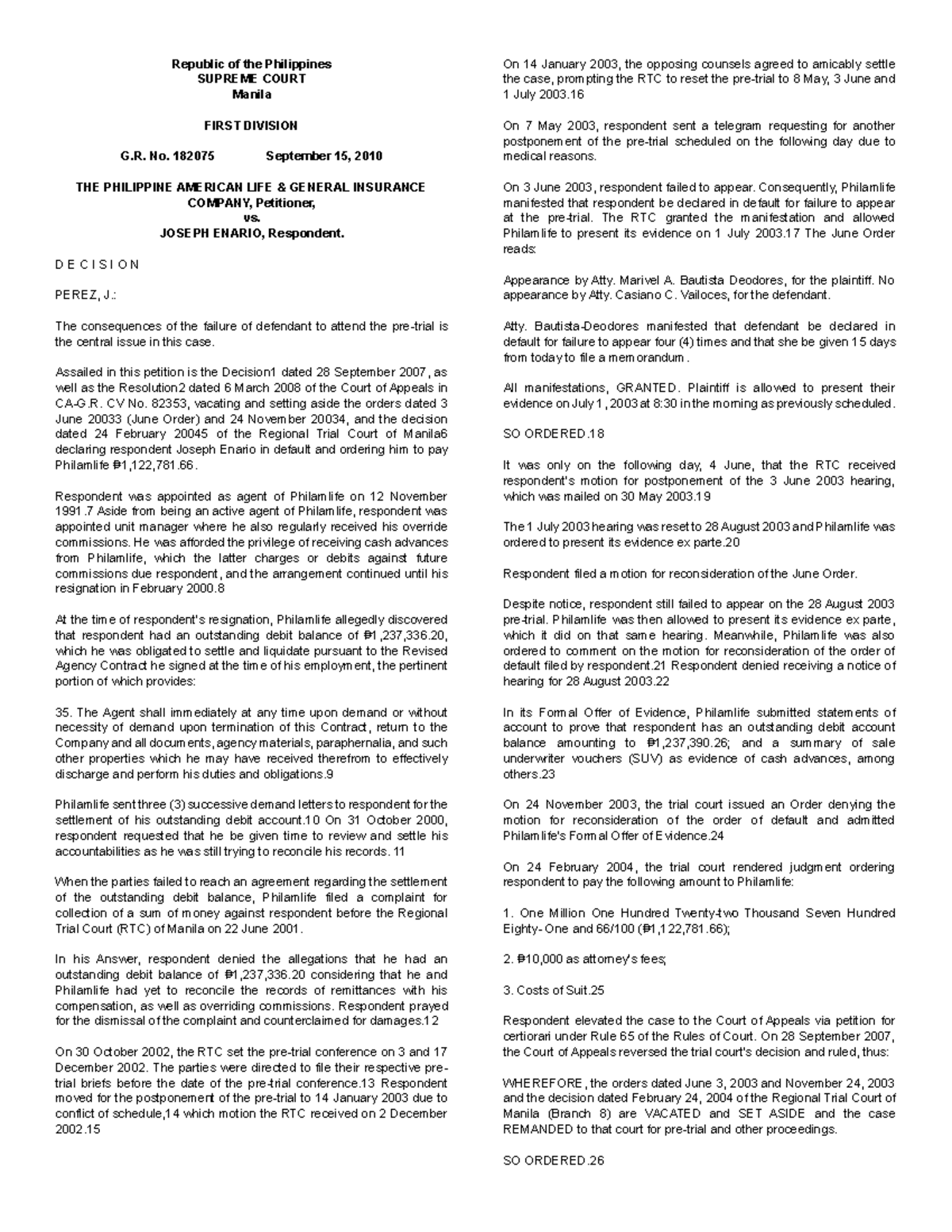 Rem Rev 1 Cases - Pre-Trial - Republic of the Philippines SUPREME COURT ...