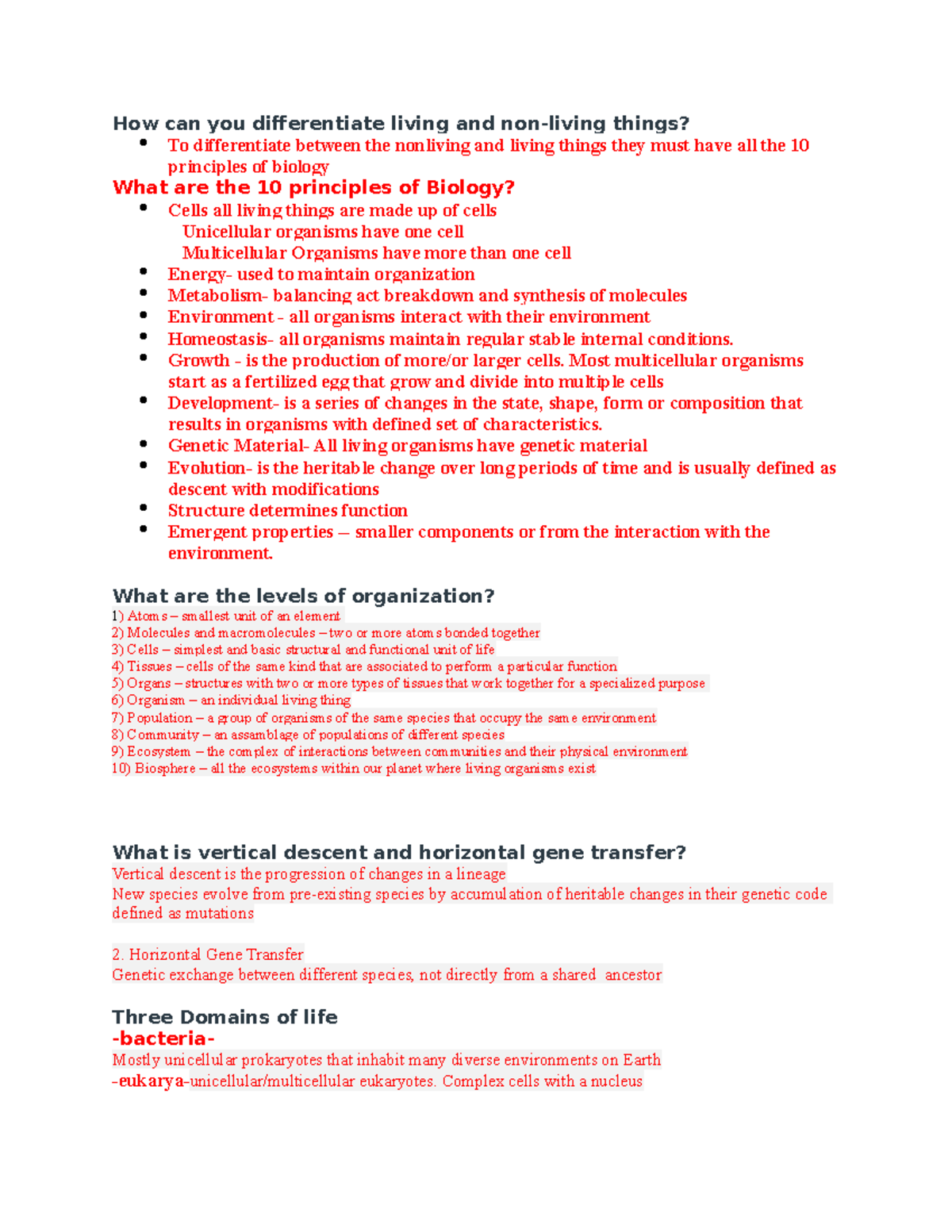 Introduction to Biology - How can you differentiate living and non ...