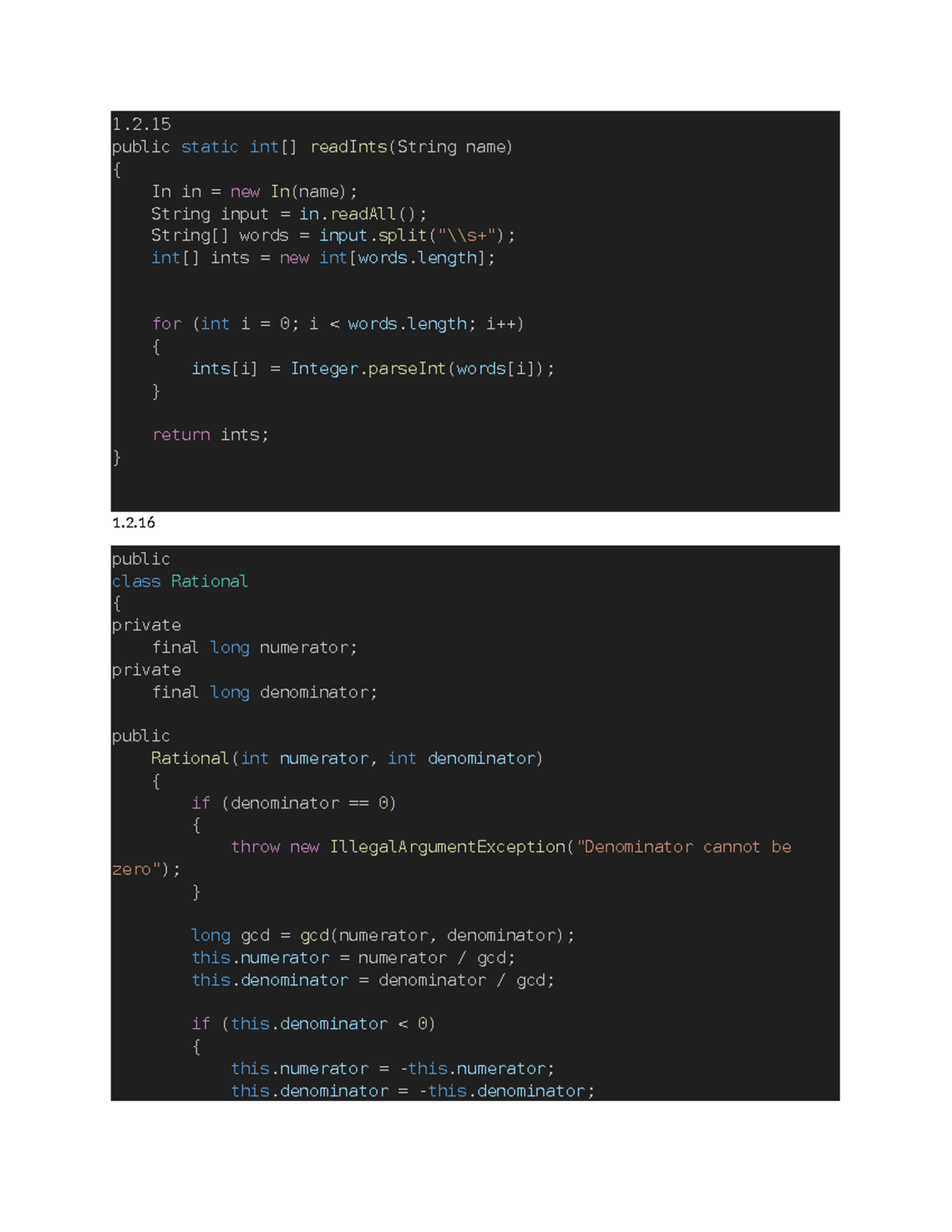 Bai Tap 2Code - Cai nay la bai tap - 1. public static int[] readInts ...