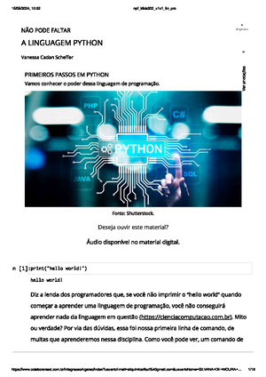 Relatório de Aula Prática - Programação Para Internet em BACK-end - a ...