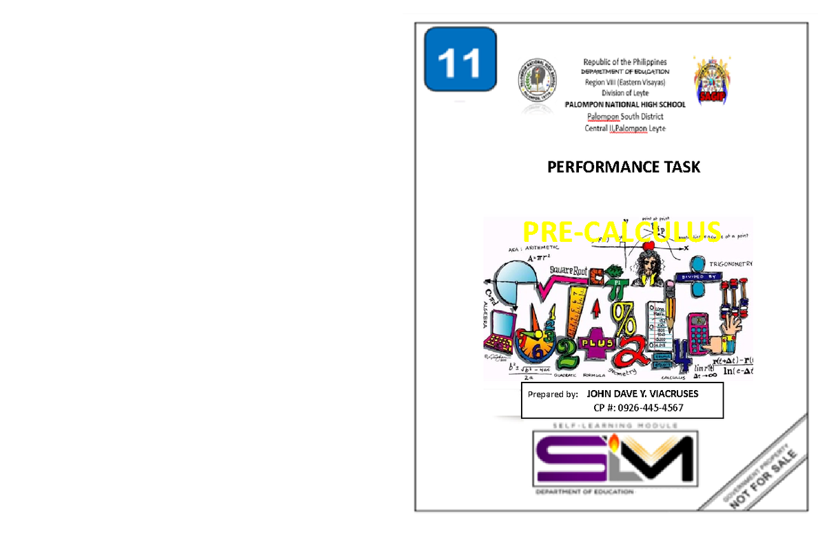 PRE-CAL- Trigonometry - PERFORMANCE TASK PRE-CALCULUS Prepared by: JOHN ...