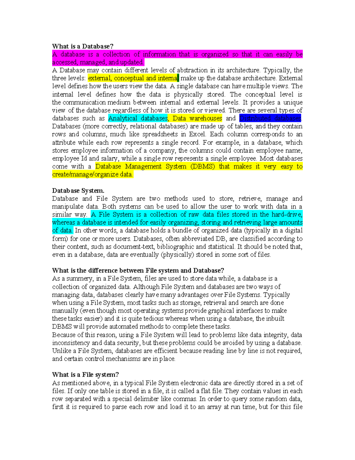 Databases - This notes provides the learner with good knowledge about ...