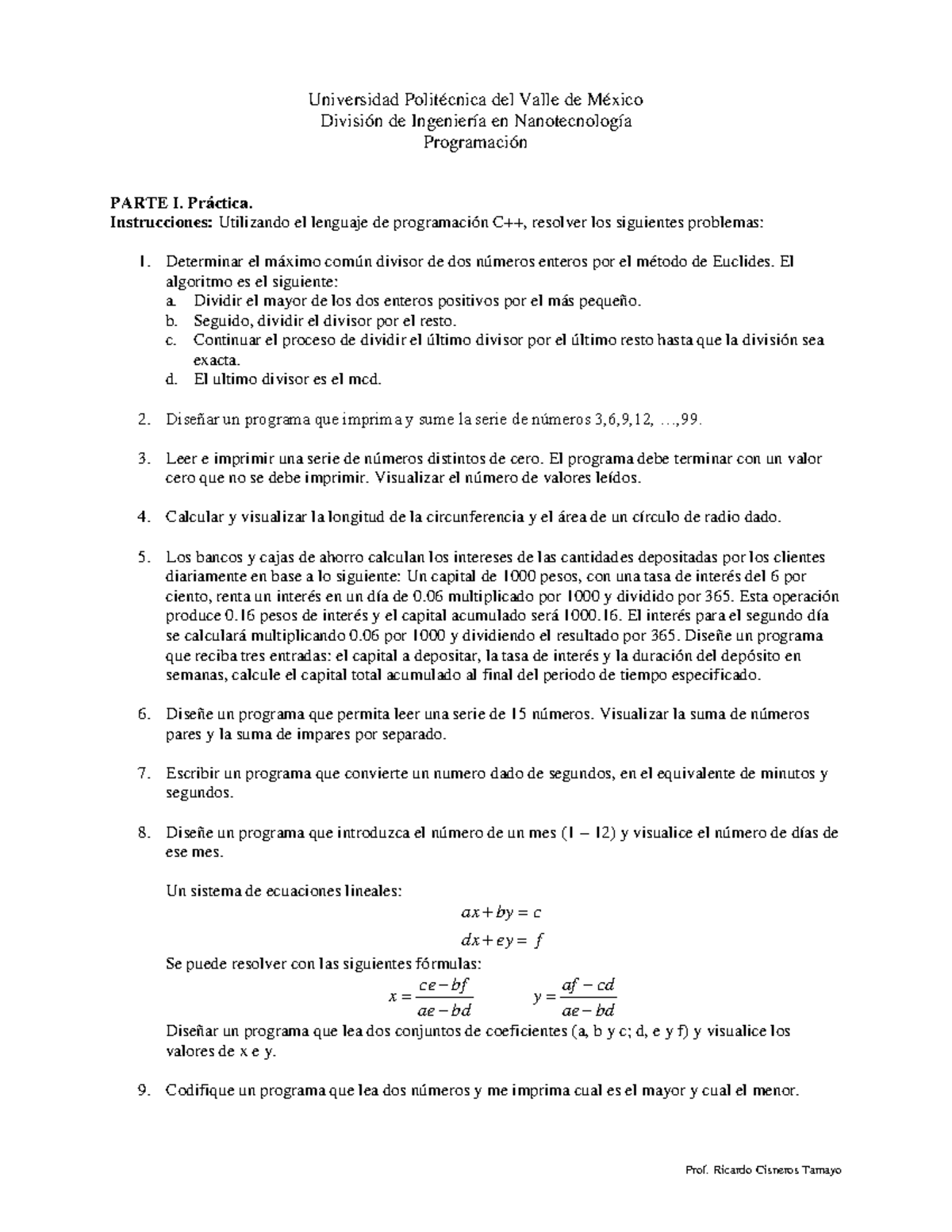 Problemas Programación - Warning: TT: undefined function: 32 Universidad Politécnica del Valle ...