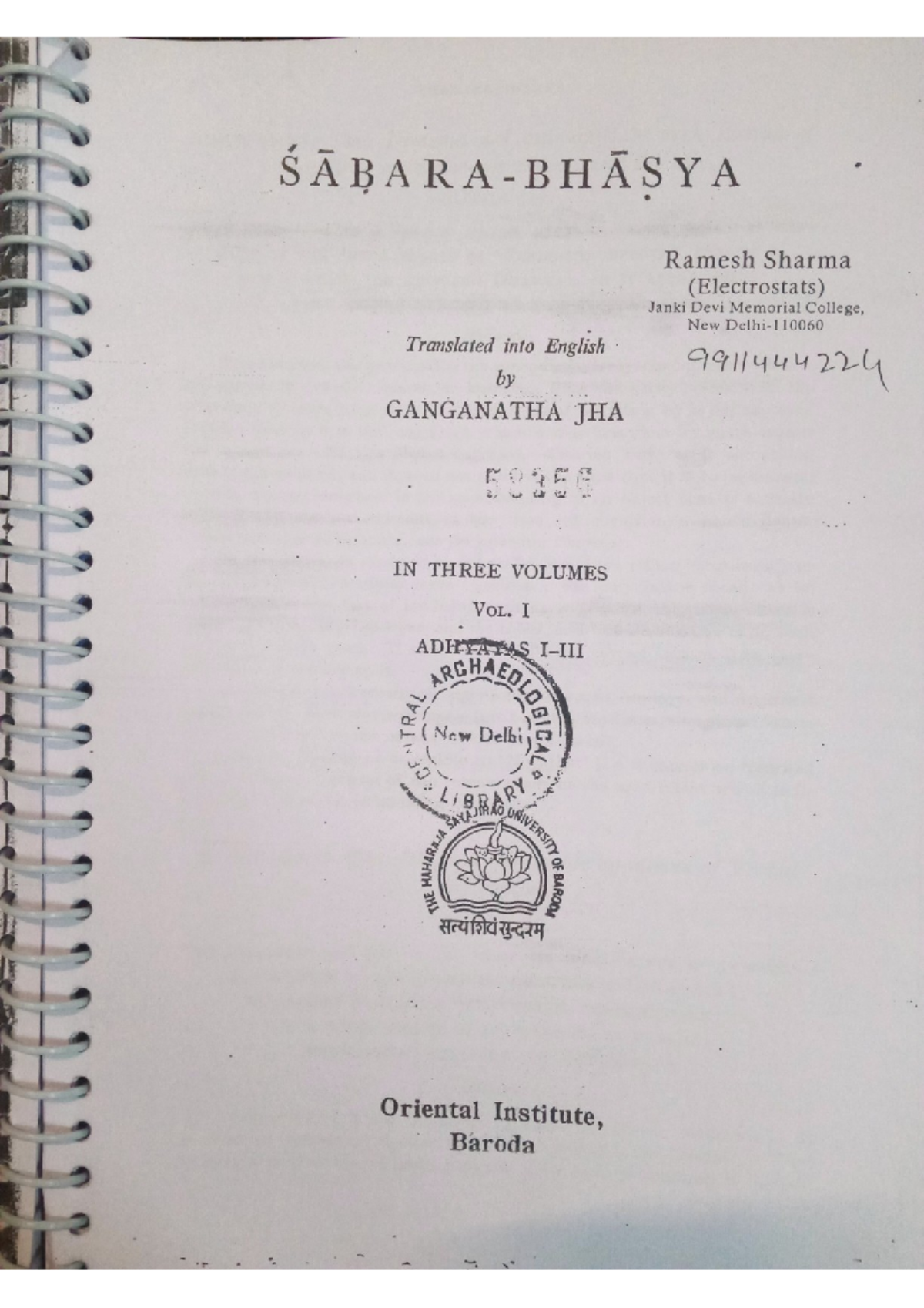 Shabara-Bhãsya - Shabra bhasya jainism - Indian Philosophy - Studocu
