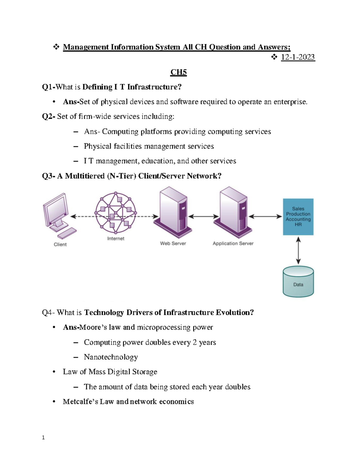 Management Information System All Chapters Question and Answers ...