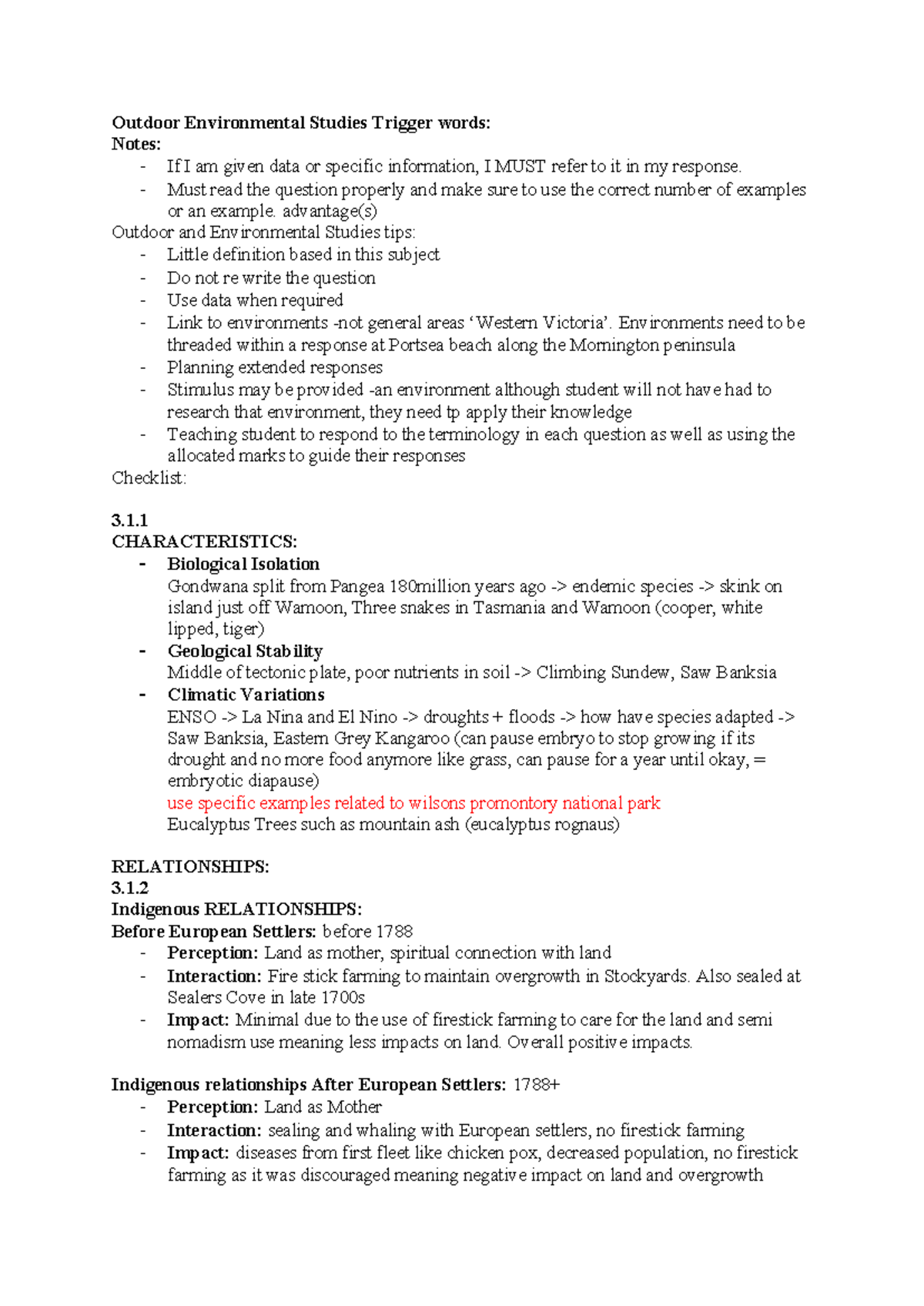 Outdoor Environmental Studies overview - Outdoor Environmental Studies ...