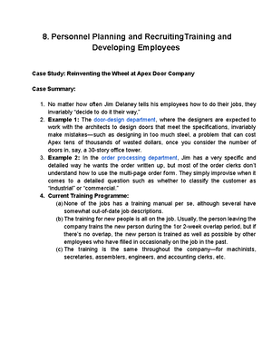 HRM Harvard Case Study - Recruitment of a Star - Recruitment of a Star ...