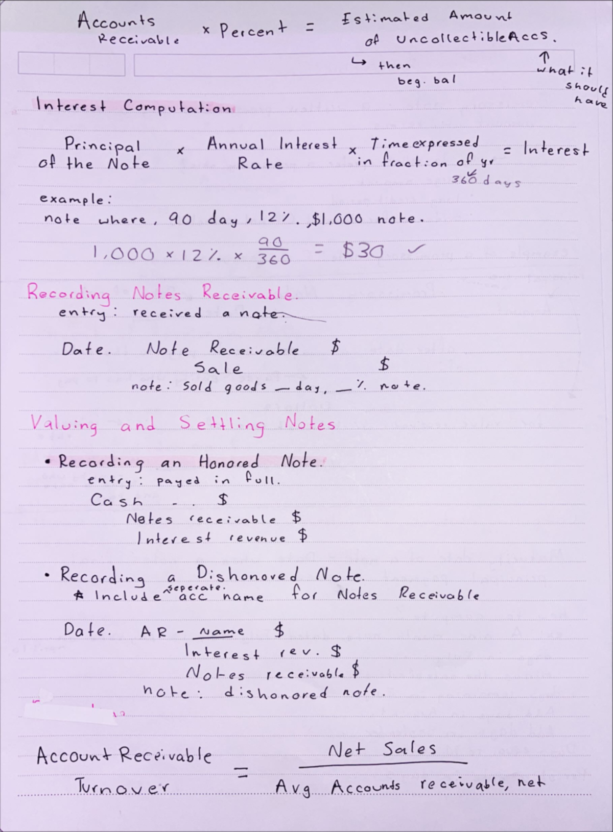 Notes Receivables page 2 - ACCT 2301 - Studocu