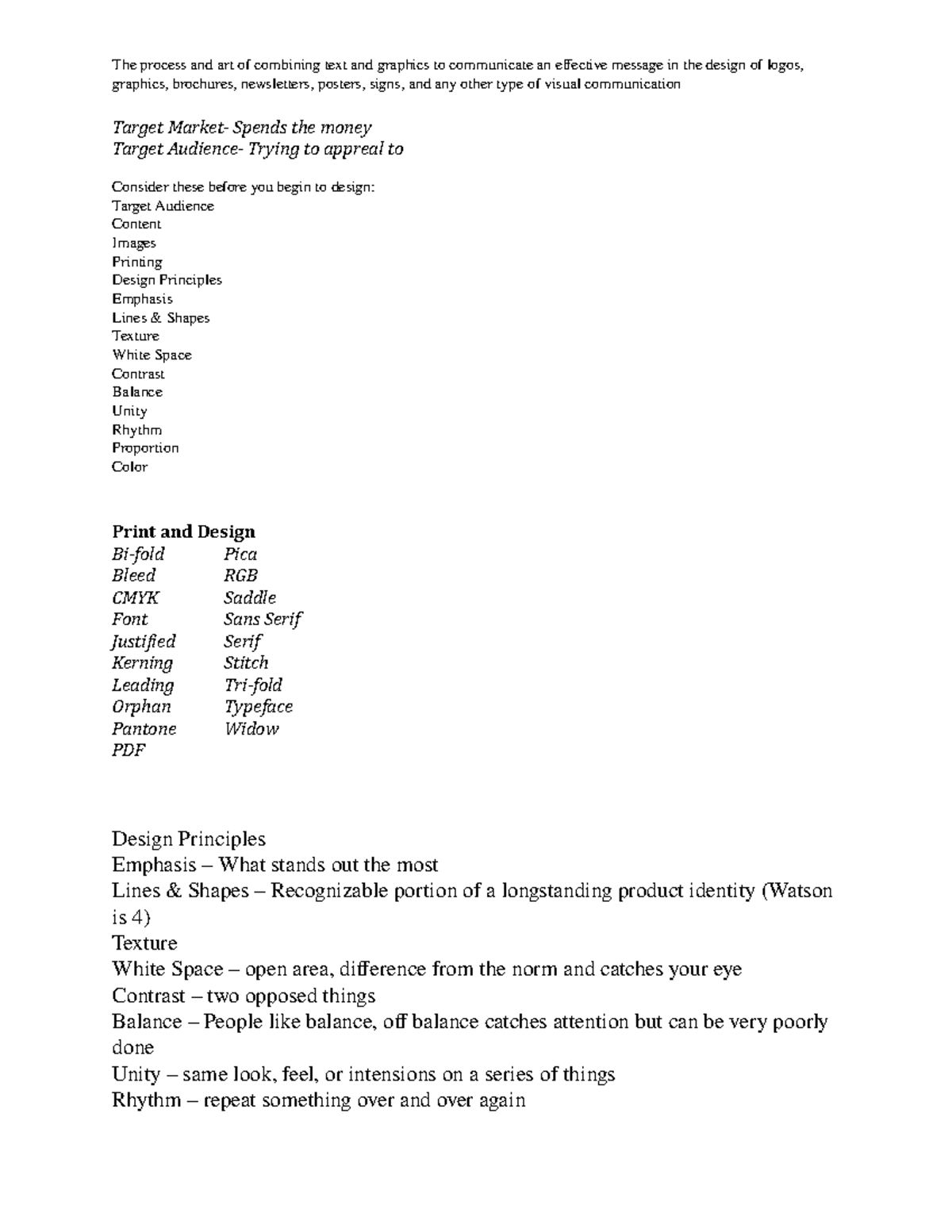 Design Principles Notes - The process and art of combining text and ...