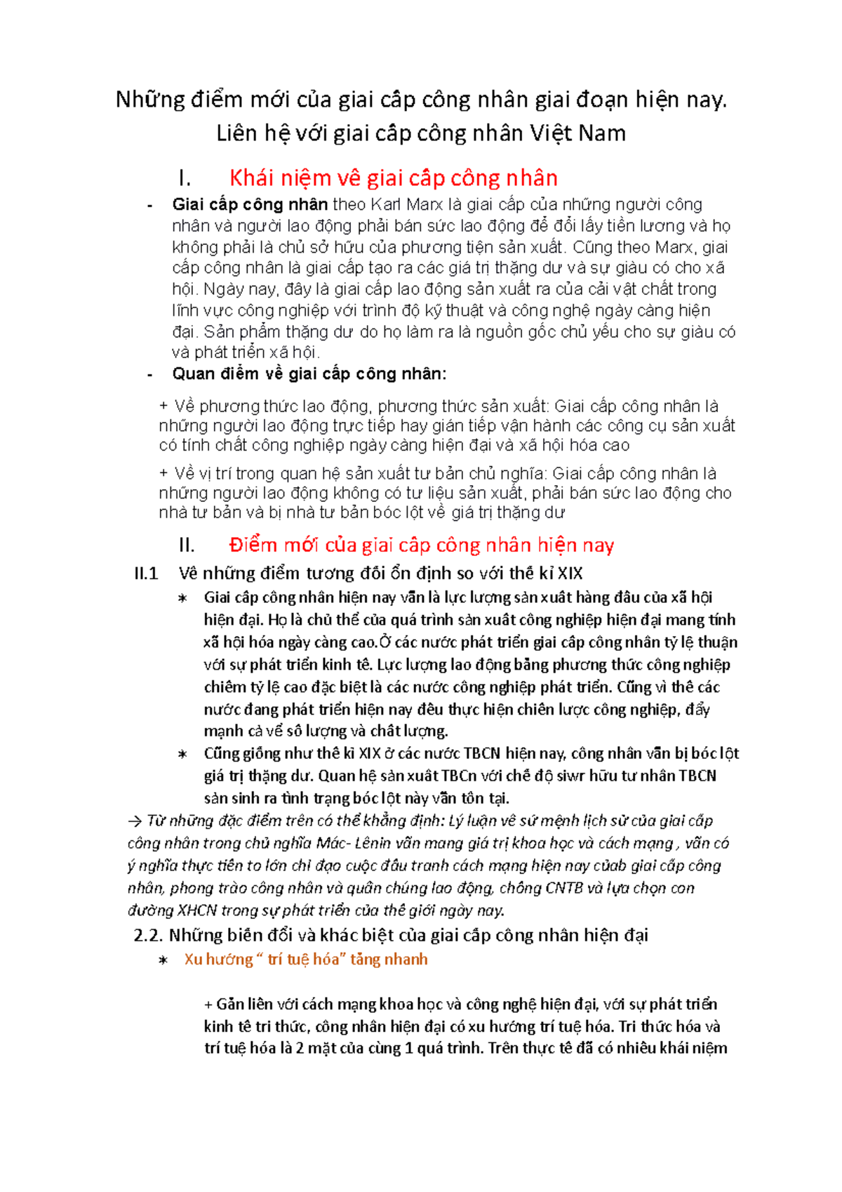 12 - không có - Nh ững đi m m i c a giai cấấp công nhấn giai đo n hi n nay. ể ớ ủ ạ ệ Liên h ệ v ...